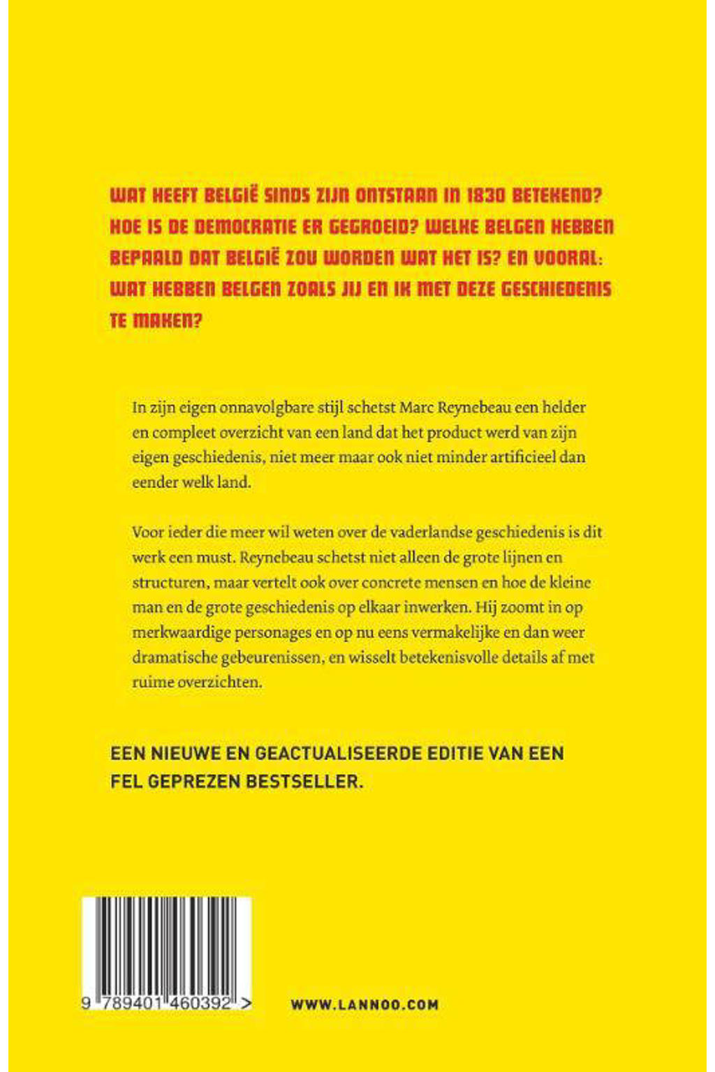 Marc Reynebeau Een geschiedenis van België | wehkamp