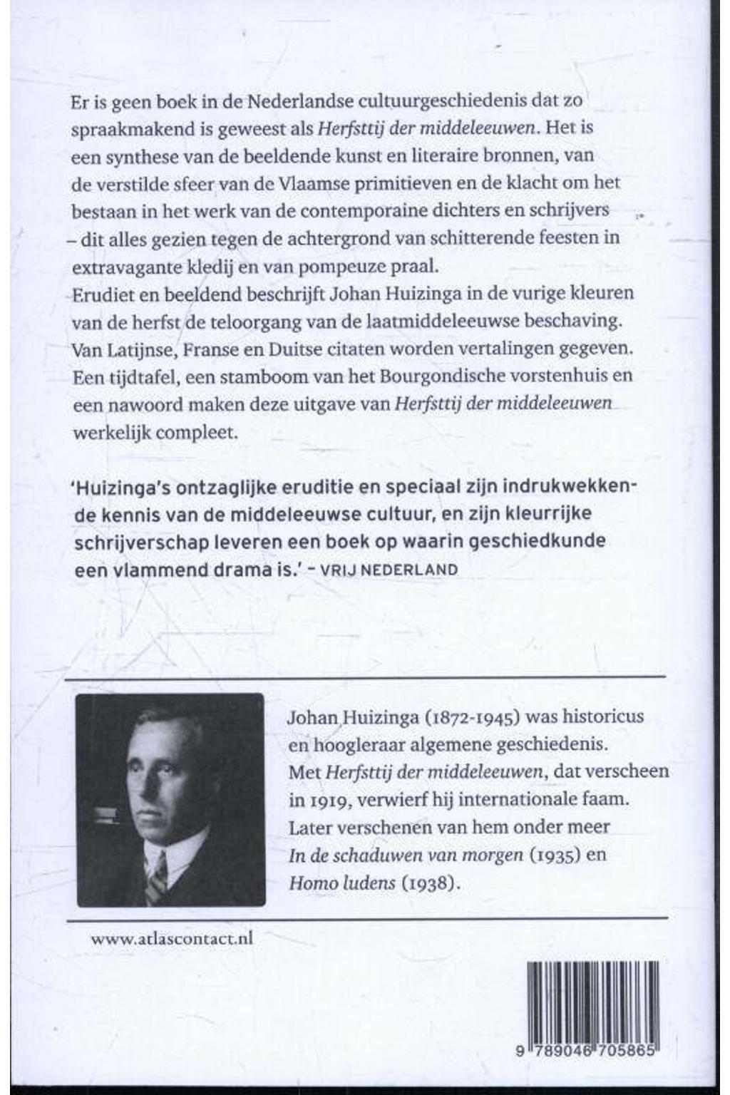 Johan Huizinga Herfsttij der Middeleeuwen | wehkamp