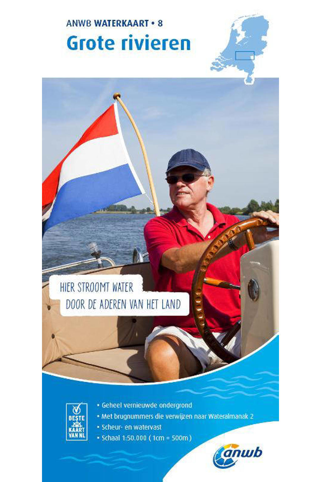 ANWB waterkaart: Grote Rivieren | wehkamp