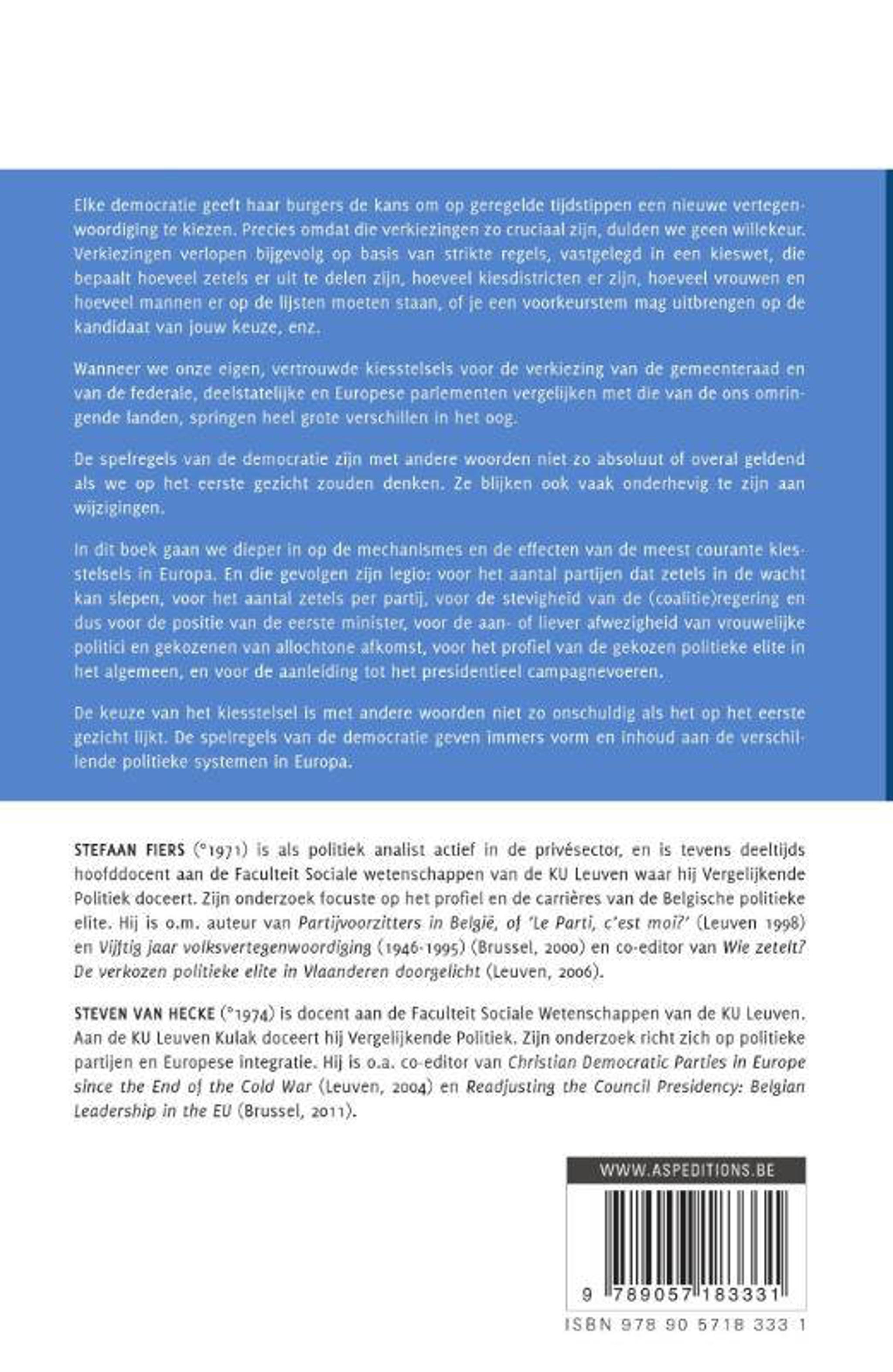 Stefaan Fiers en Steven van Hecke De spelregels van de democratie | wehkamp