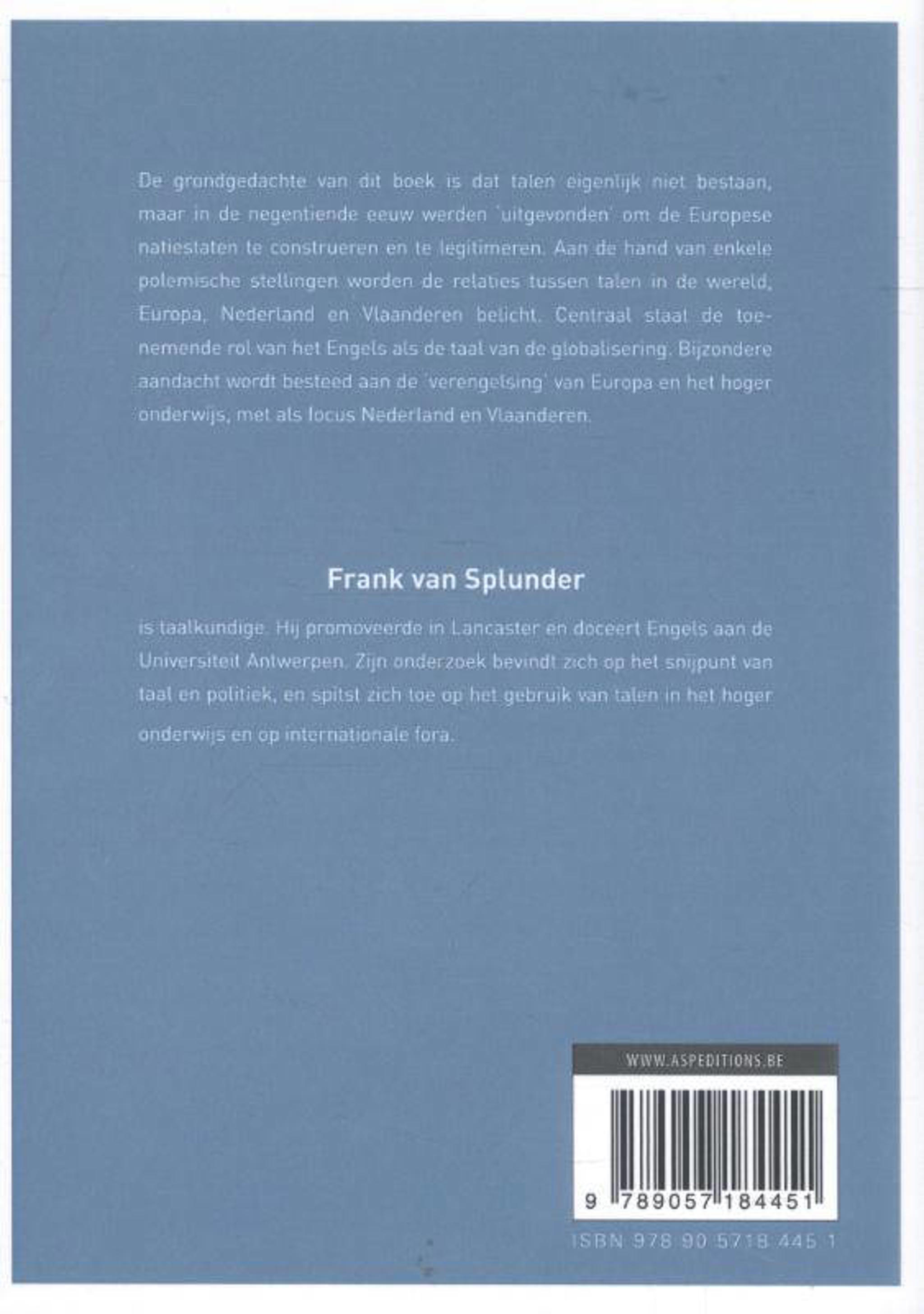 Frank van Splunder Taalstrijd | wehkamp