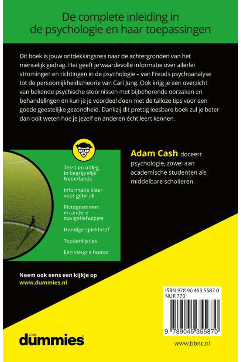 Adam Cash Psychologie voor Dummies | wehkamp