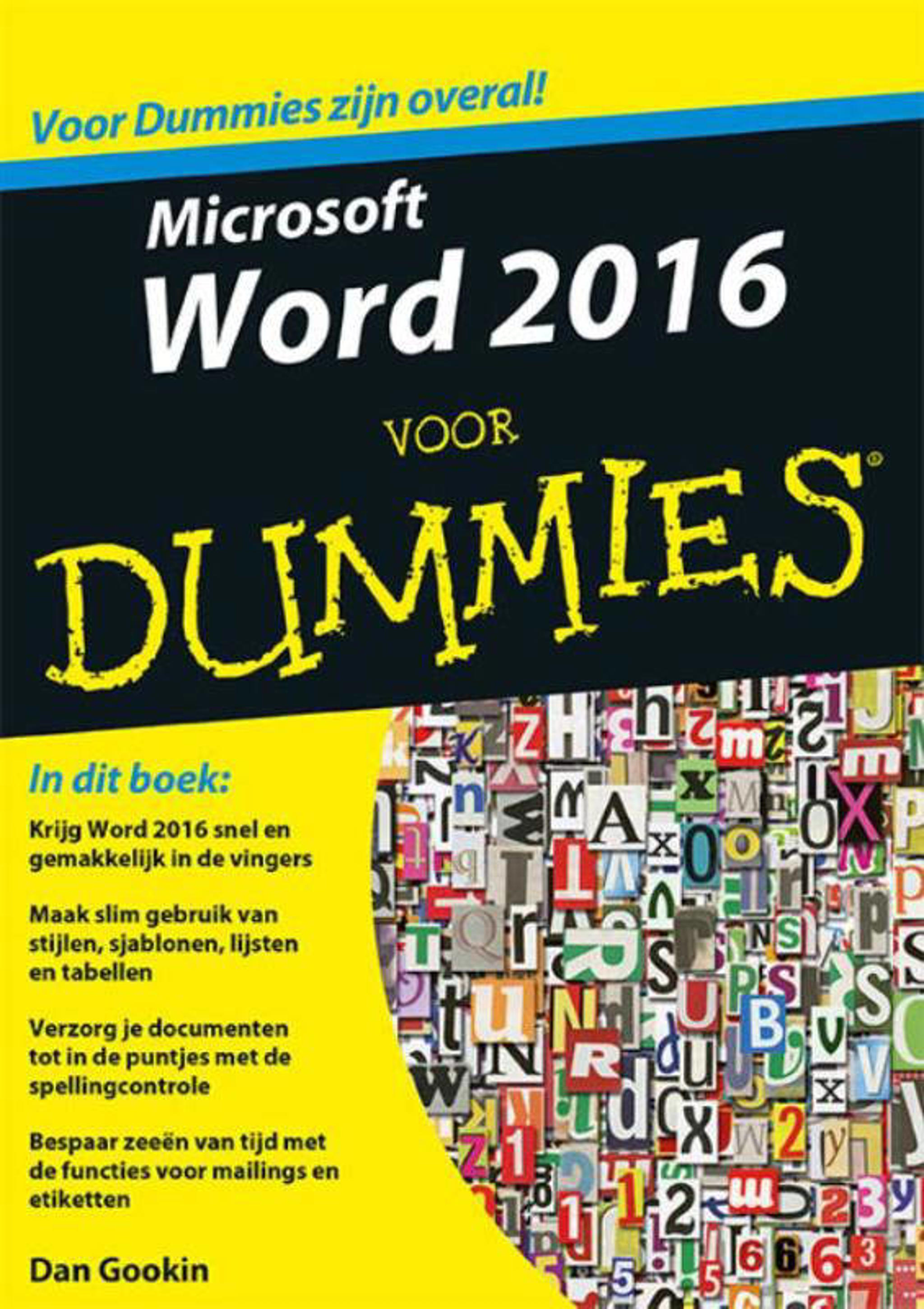 Dan Gookin Microsoft Word 2016 voor Dummies | wehkamp