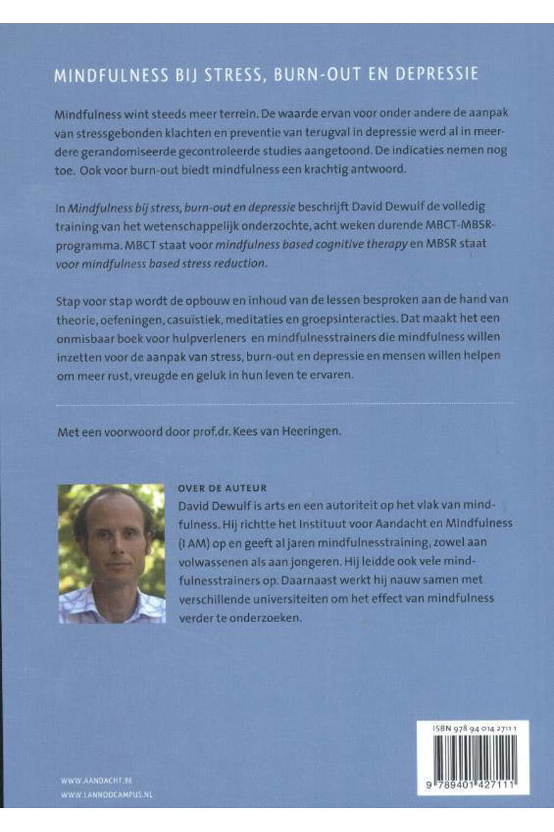 David Dewulf Mindfulness bij stress, burn-out en depressie | wehkamp