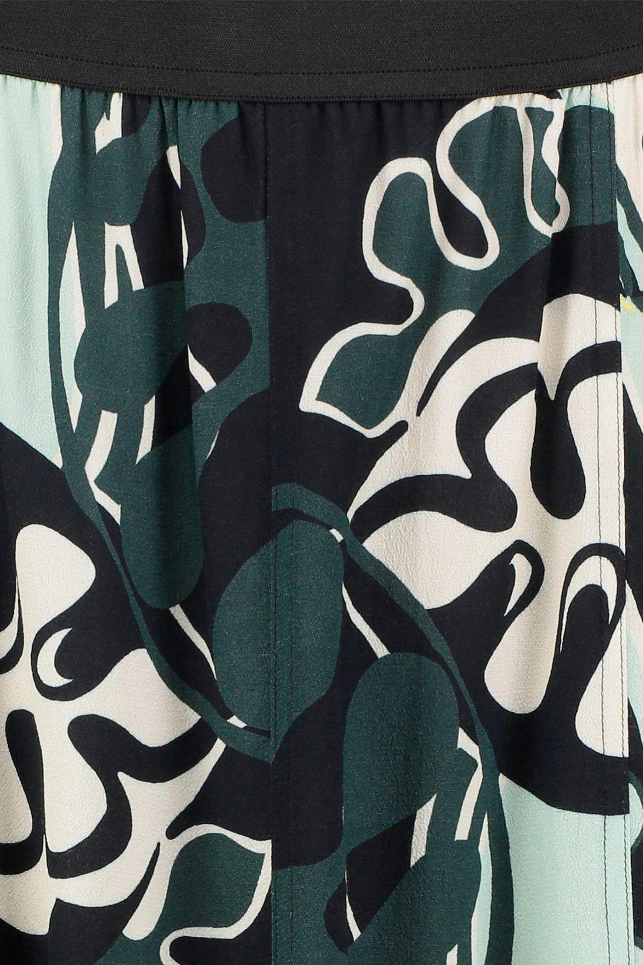 Expresso rok Cuin met all over print donkergroen/beige/geel | wehkamp