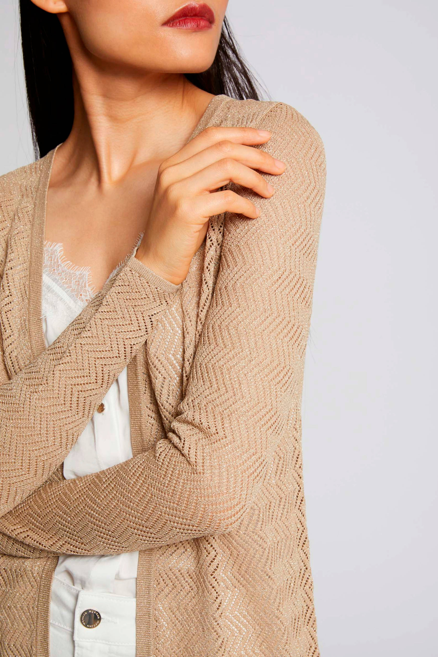 Morgan vest en glitters beige | wehkamp