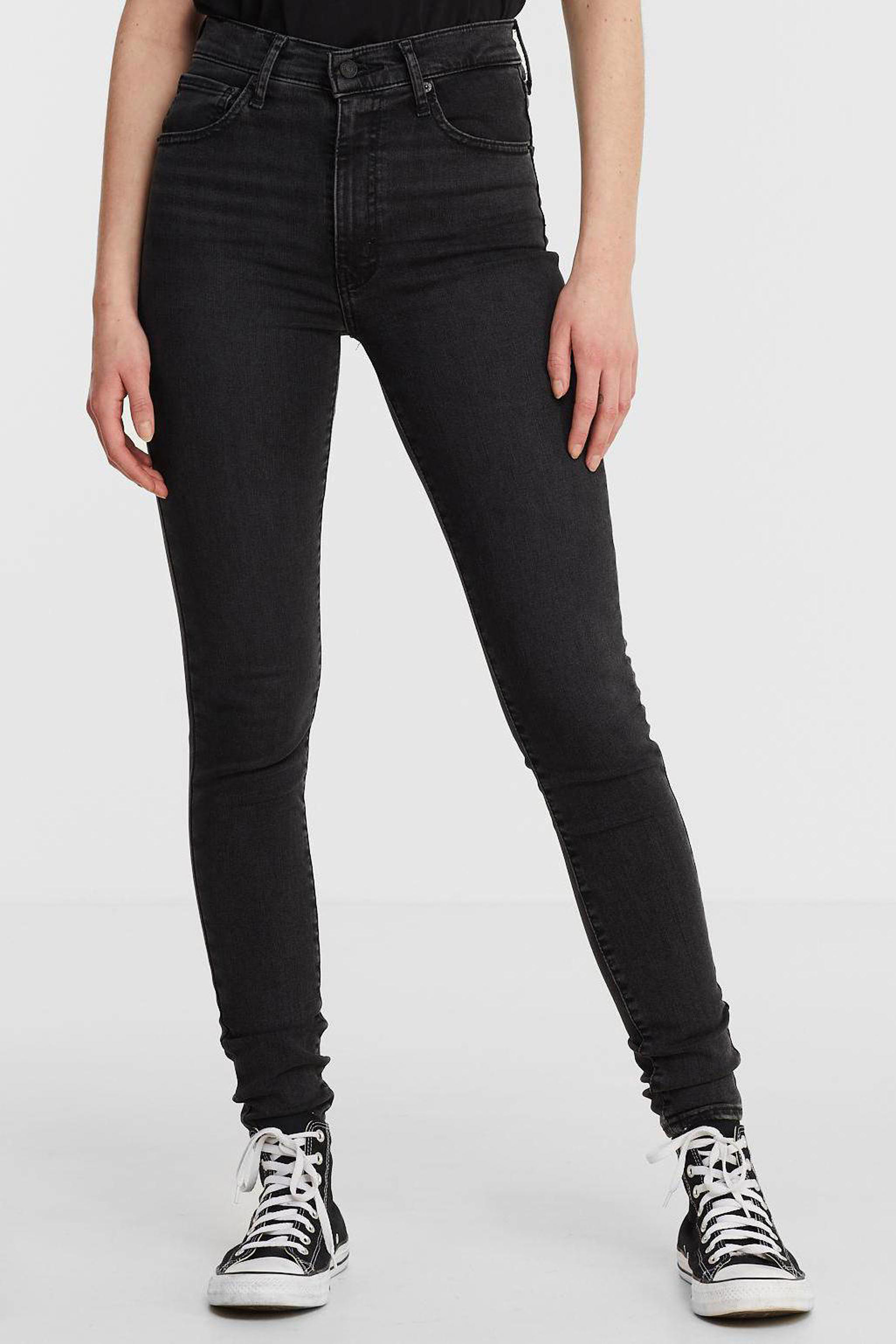 Levis Mile High Waist Super Skinny Jeans Black Haze Wehkamp