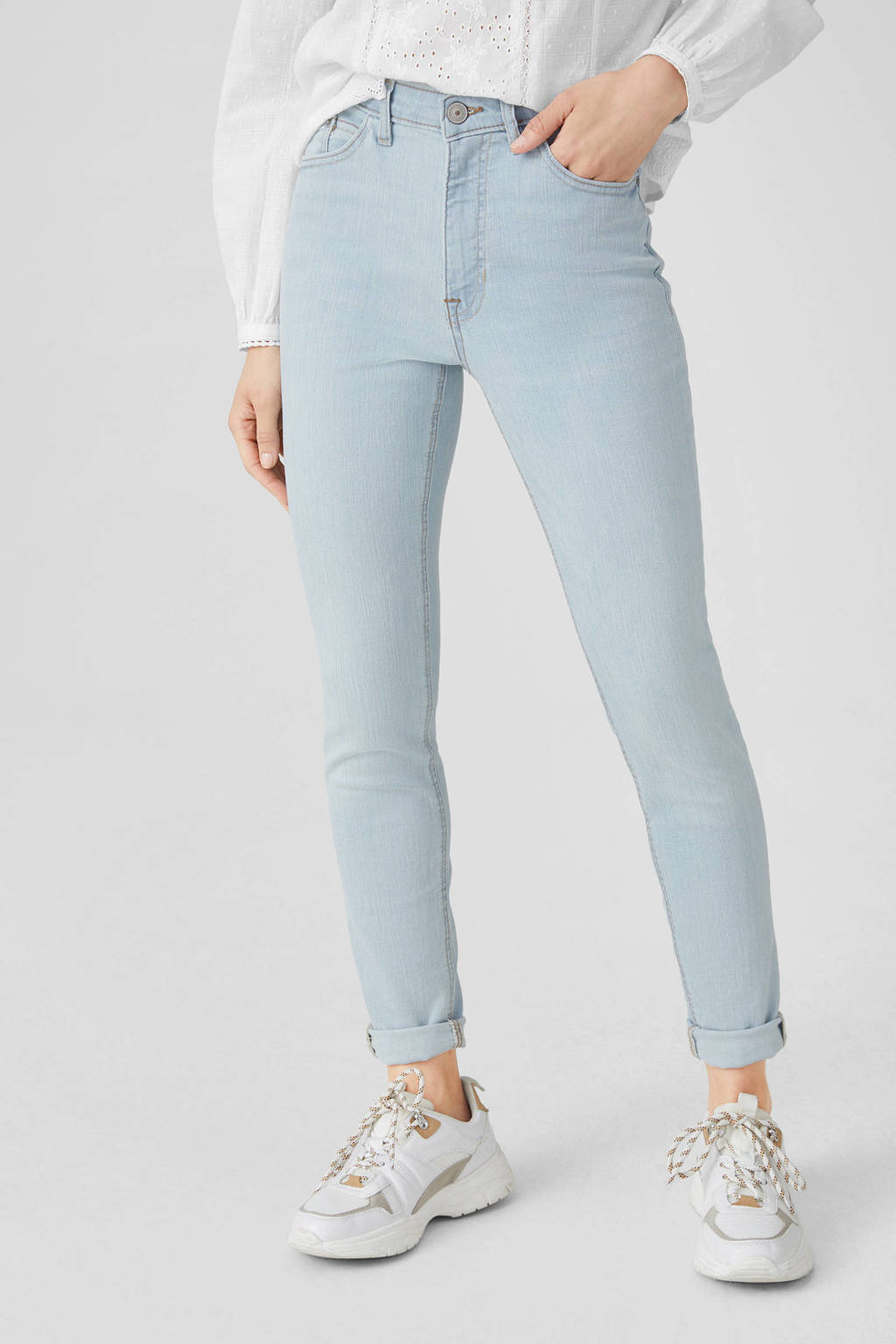 Canda The Denim High Waist Skinny Jeans Lichtblauw Wehkamp