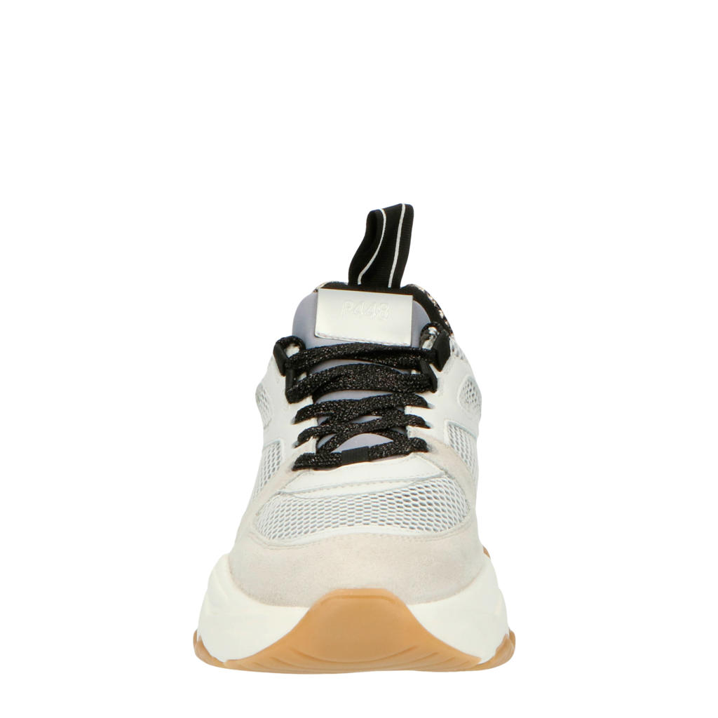 P448 Luke leren chunky sneakers wit/zebraprint | wehkamp