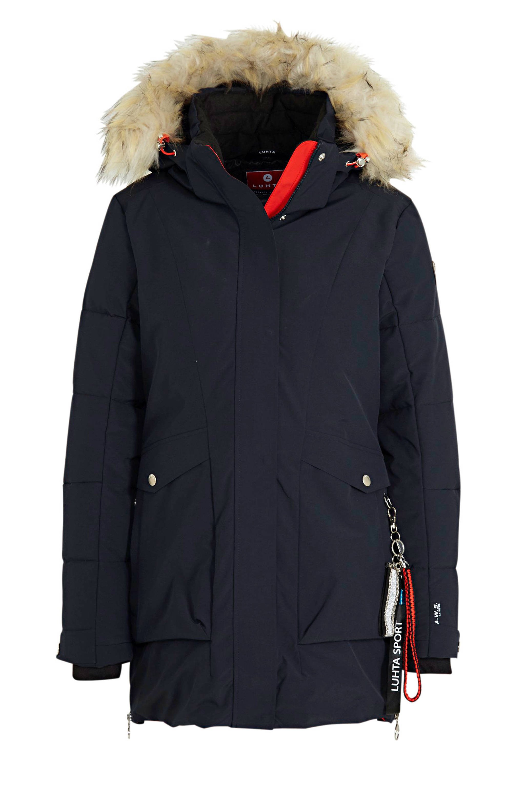 Luhta parka Eurasaari donkerblauw | wehkamp