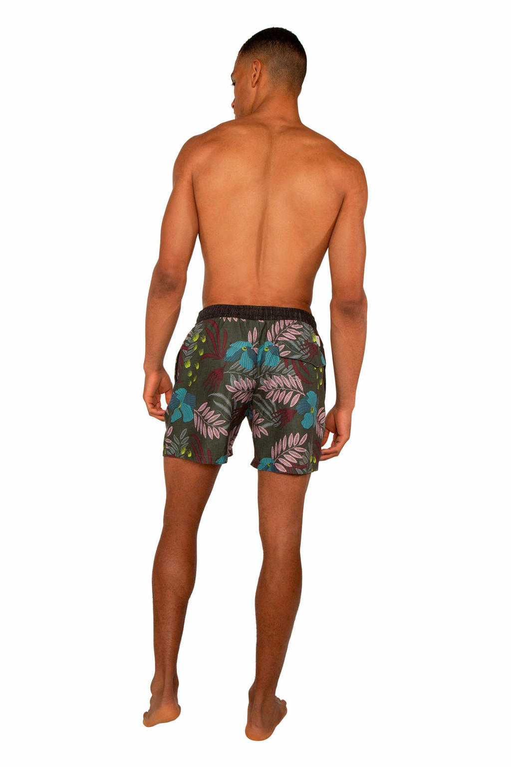 Protest zwemshort Patterson met all over print grijsgroen | wehkamp