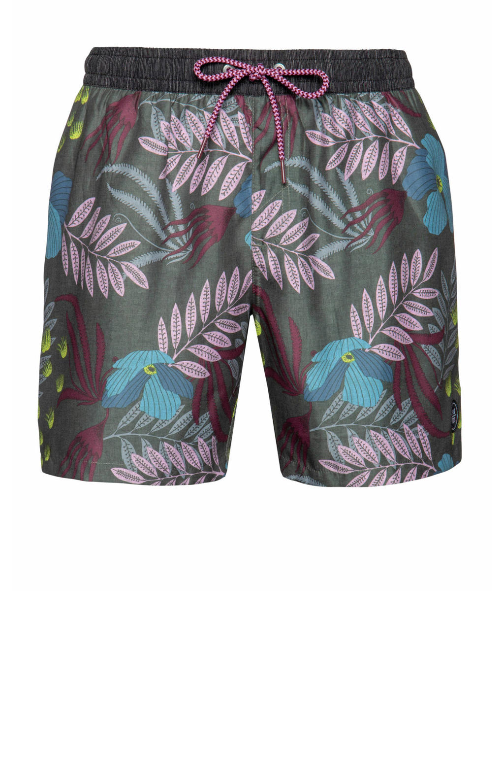 Protest zwemshort Patterson met all over print grijsgroen | wehkamp