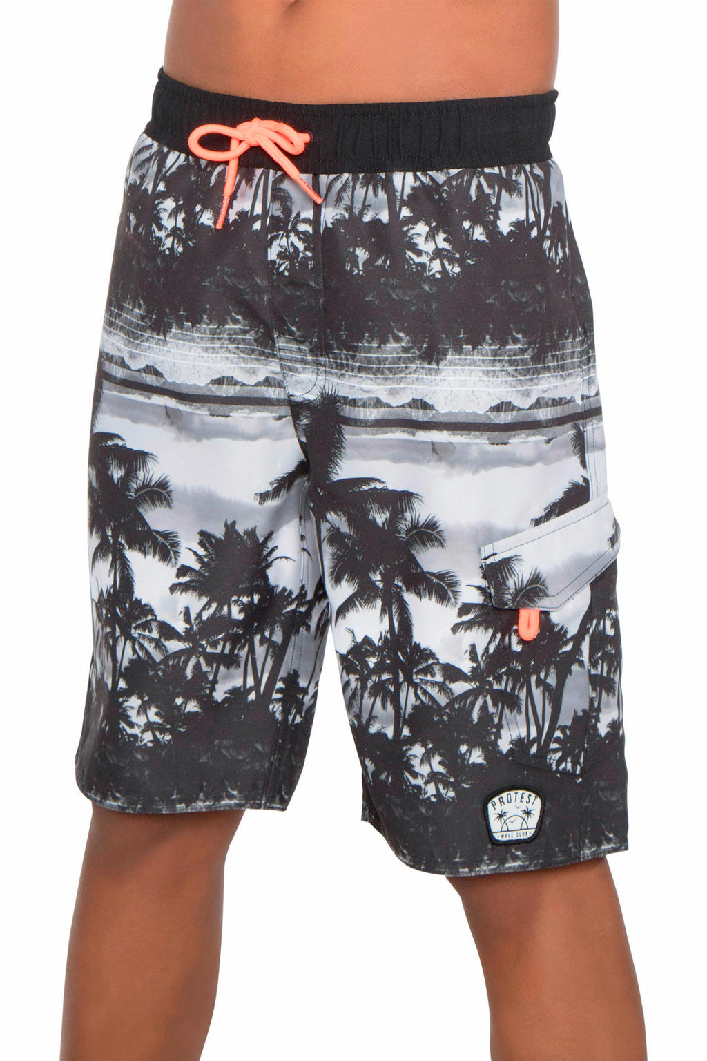 Protest zwemshort Presley met all over print zwart/wit | wehkamp