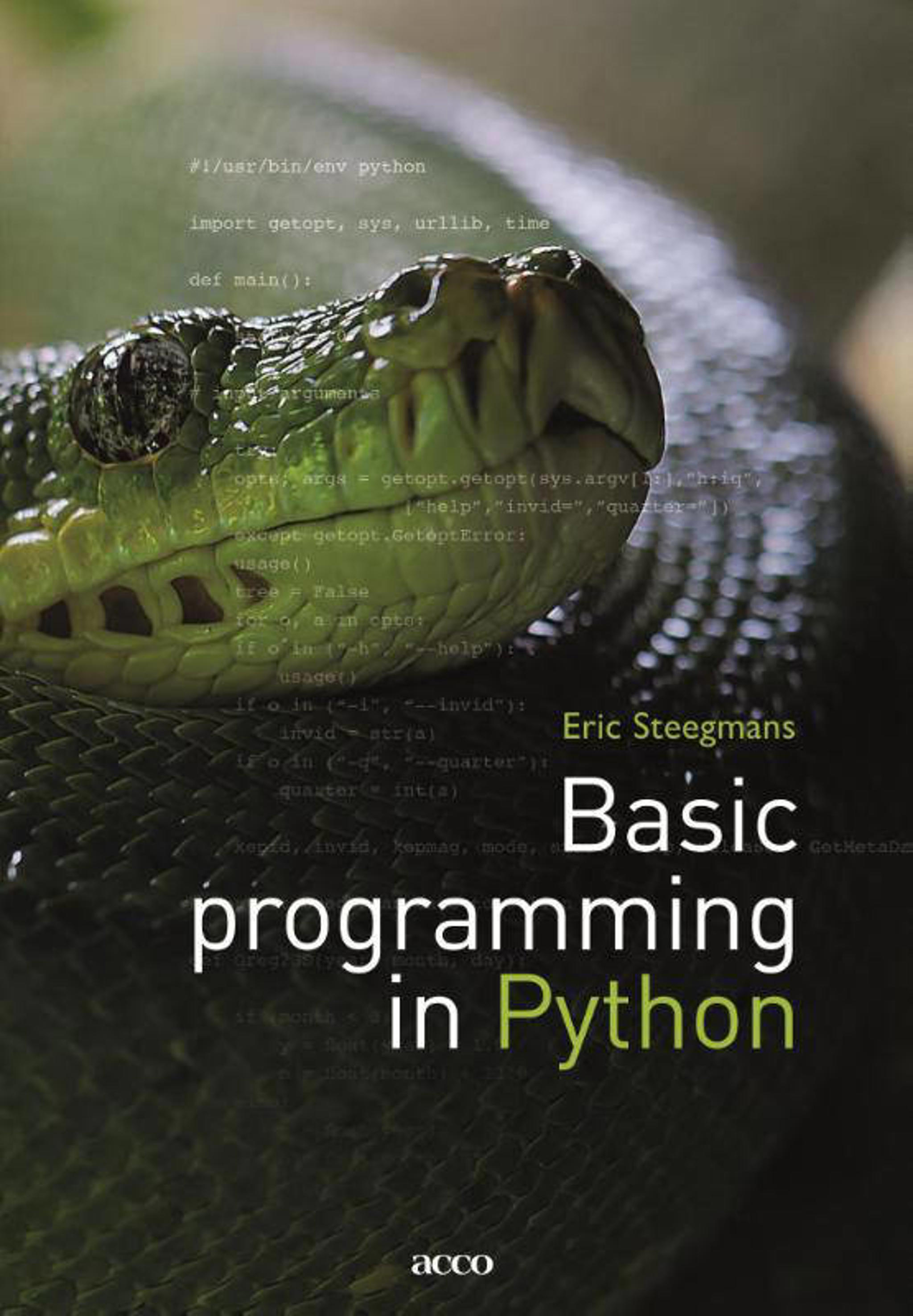 Eric Steegmans Basic programming in Python | wehkamp