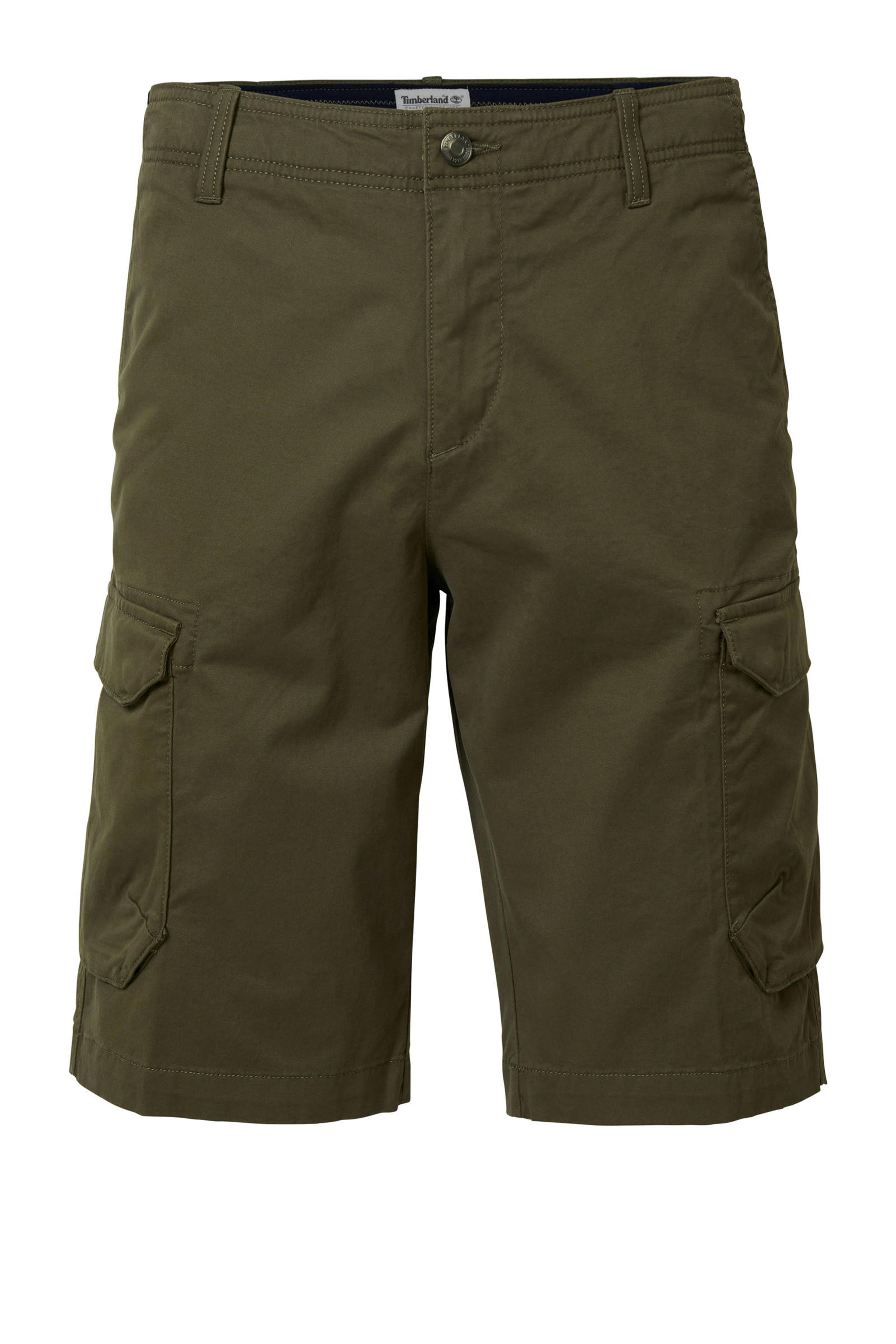 Timberland regular fit cargo bermuda groen | wehkamp