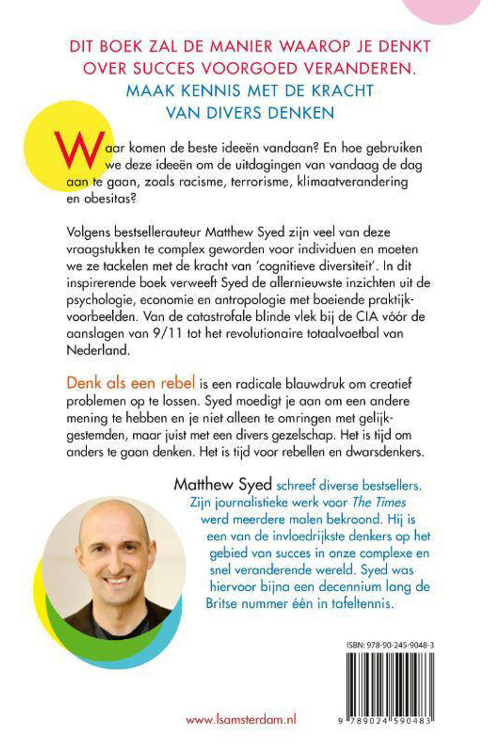 Matthew Syed Denk als een rebel | wehkamp