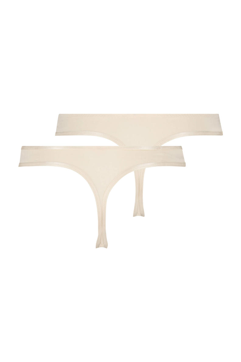 Hunkemöller string Angie met kant (set van 2) lichtroze | wehkamp