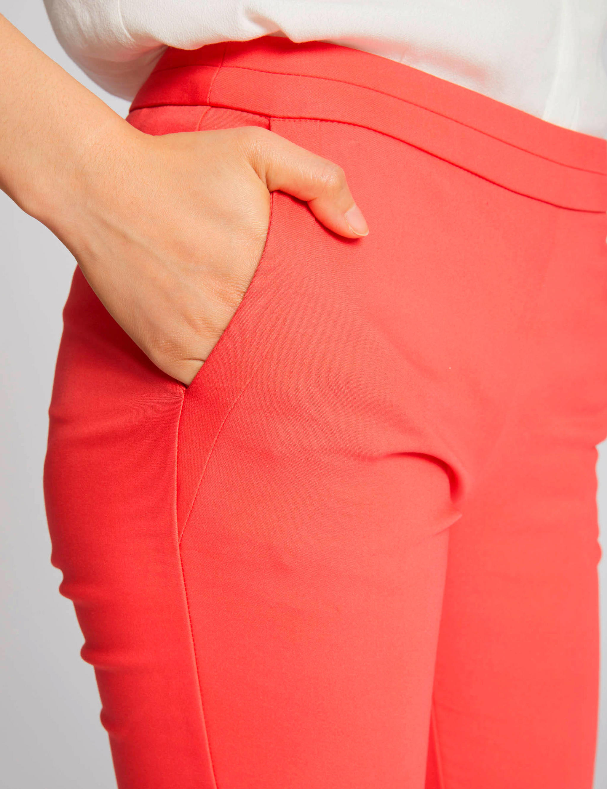 Morgan slim fit pantalon koraalrood | wehkamp