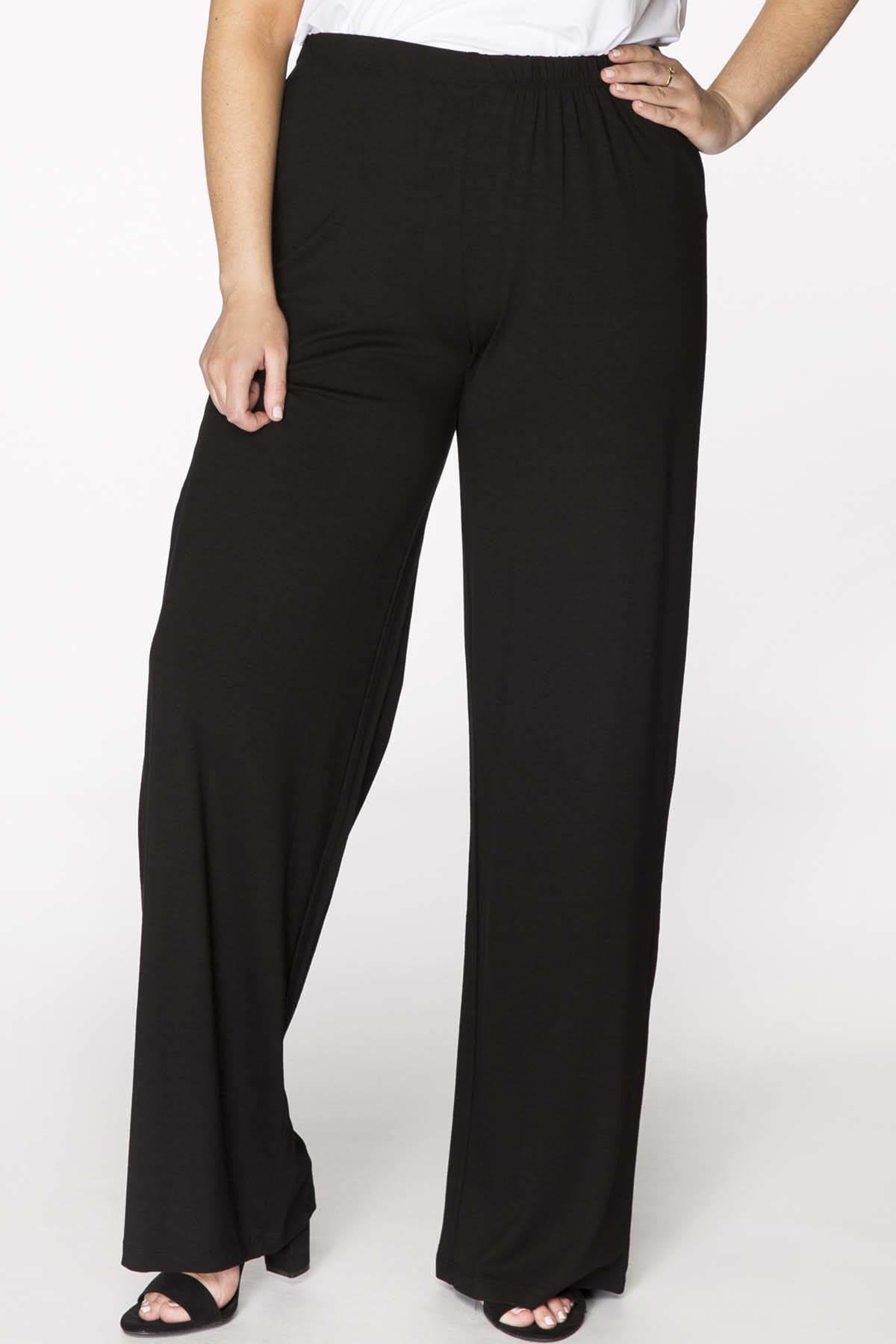 YOEK high waist bootcut fit broek van travelstof DOLCE zwart | wehkamp