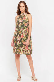 LOLALIZA jurk met all over print groen | wehkamp