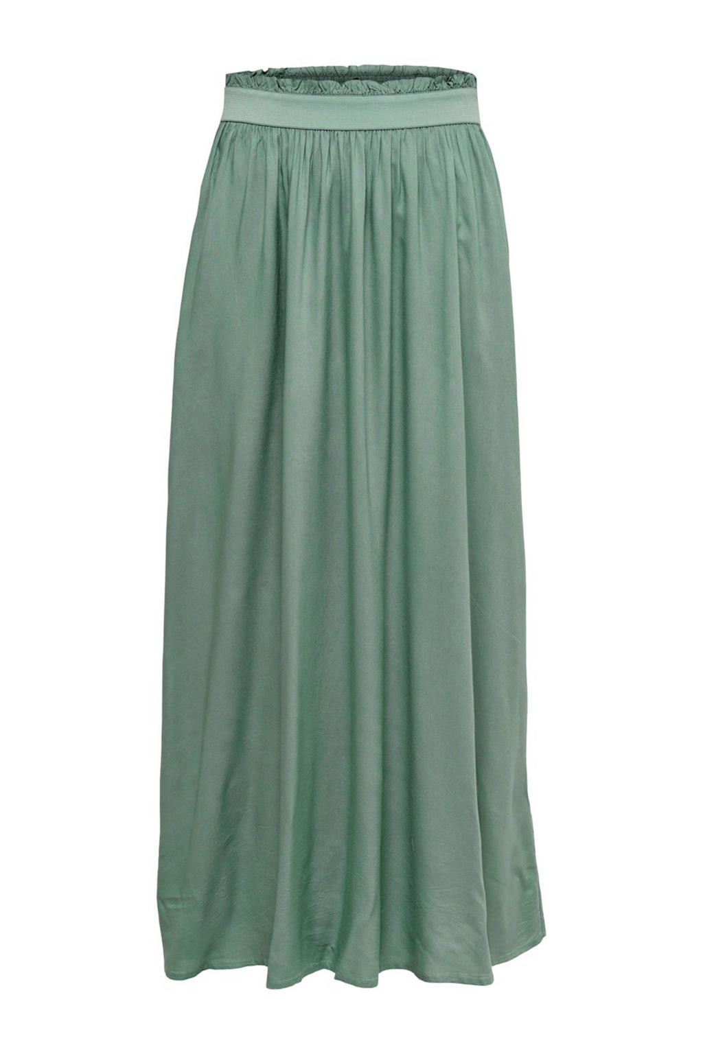 ONLY maxi rok ONLVENEDIG met plooien lichtgroen | wehkamp