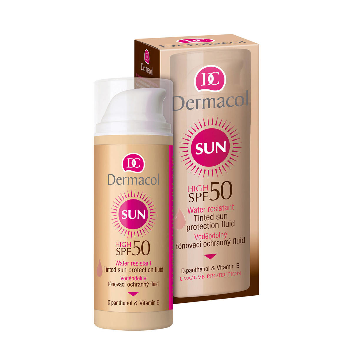 Dermacol SPF 50 Water Resistant Tinted zonnebrandcrème | wehkamp
