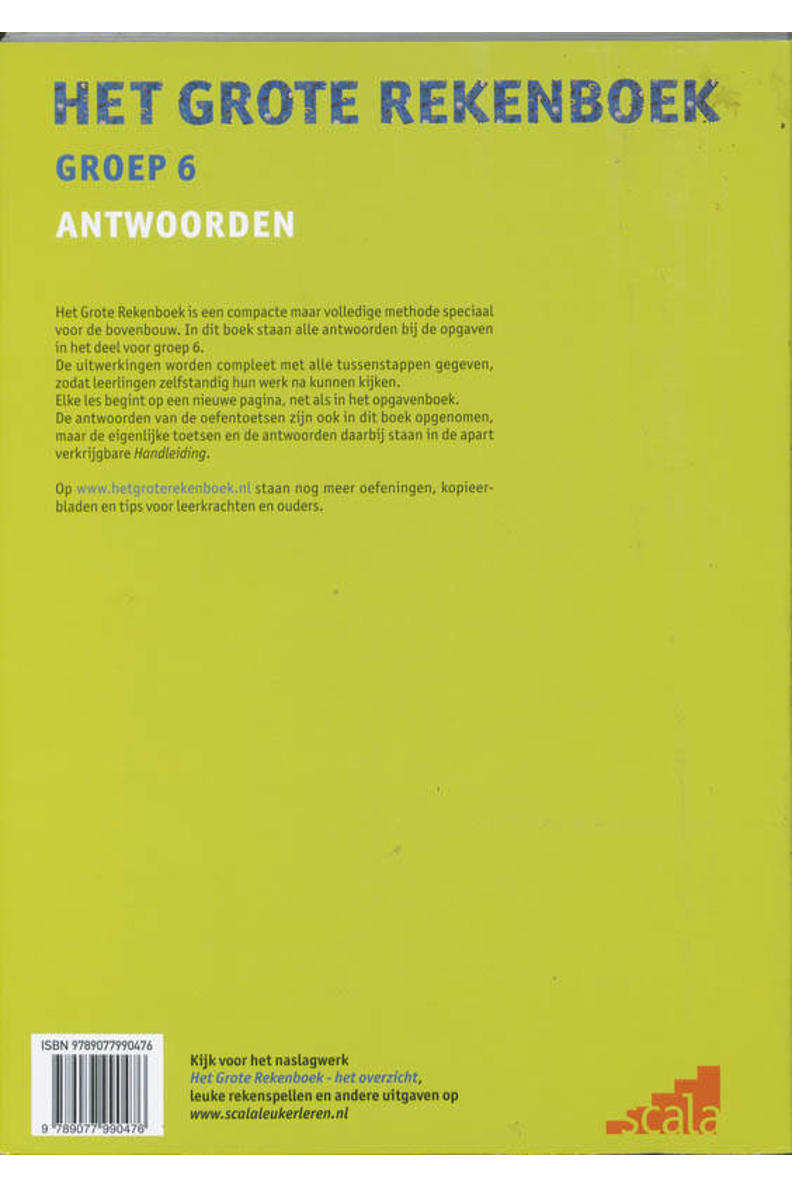 Het Grote Rekenboek Groep 6 Antwoorden | wehkamp