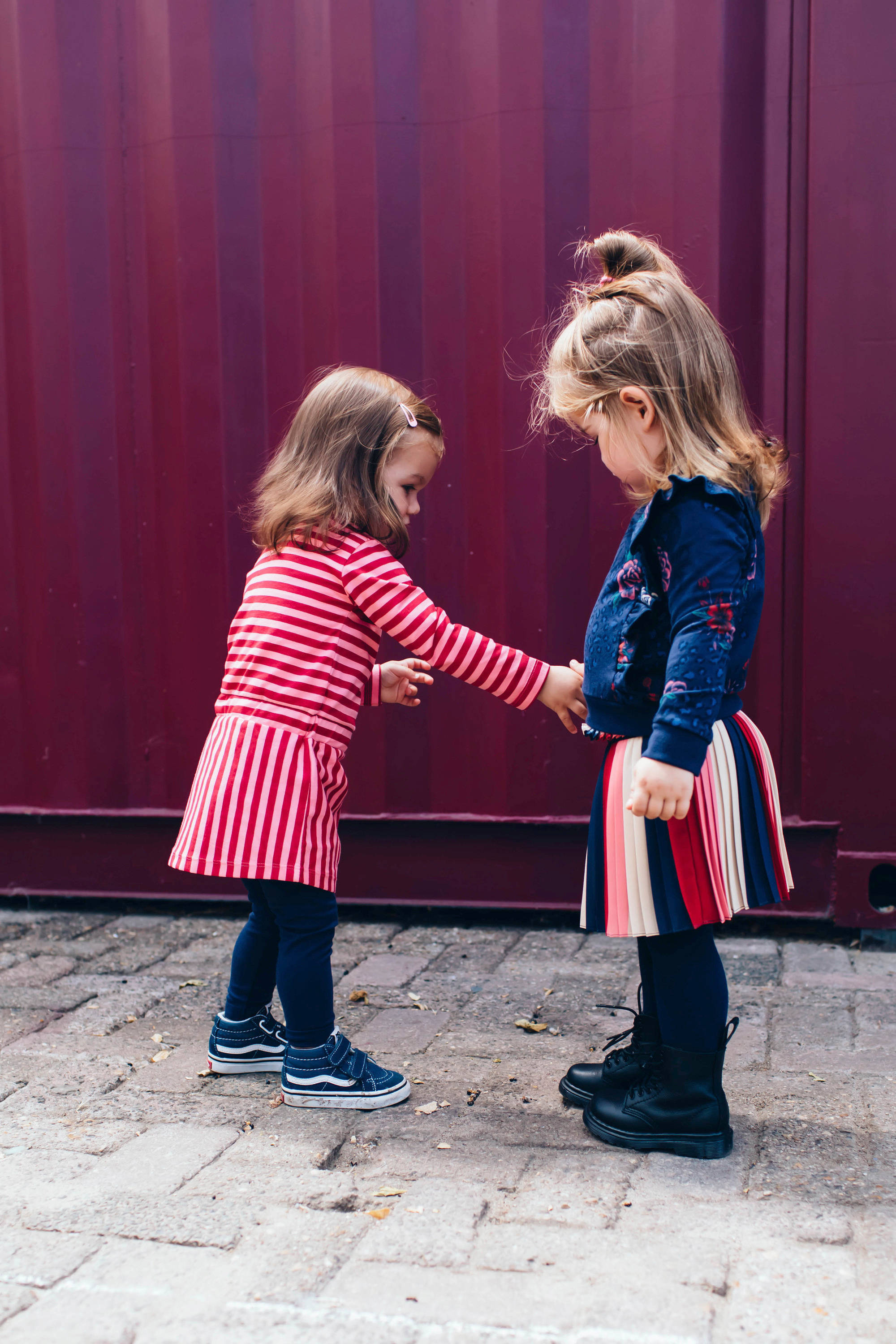 Quapi Mini gestreepte baby jurk Ebby rood/roze | wehkamp