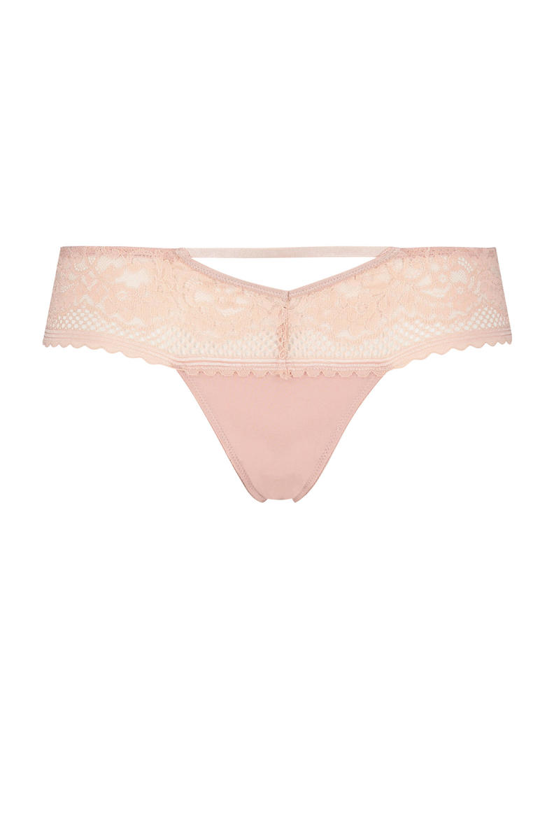 Hunkemöller kanten string Bella lichtroze | wehkamp