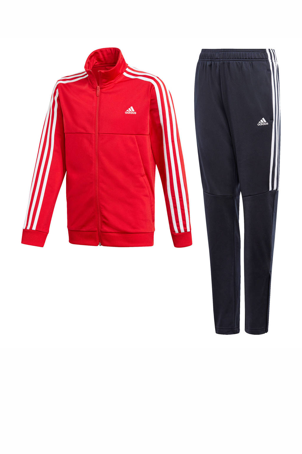 adidas Performance trainingspak donkerblauw/rood | wehkamp