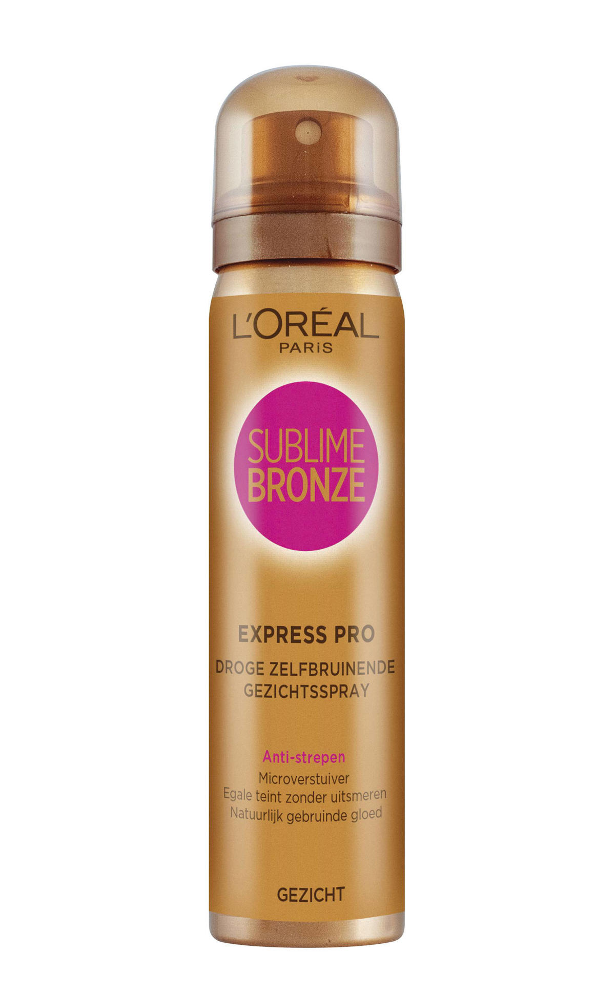 L'Oréal Paris Sublime Bronze - Face spray zelfbruiner - 75 ml | wehkamp