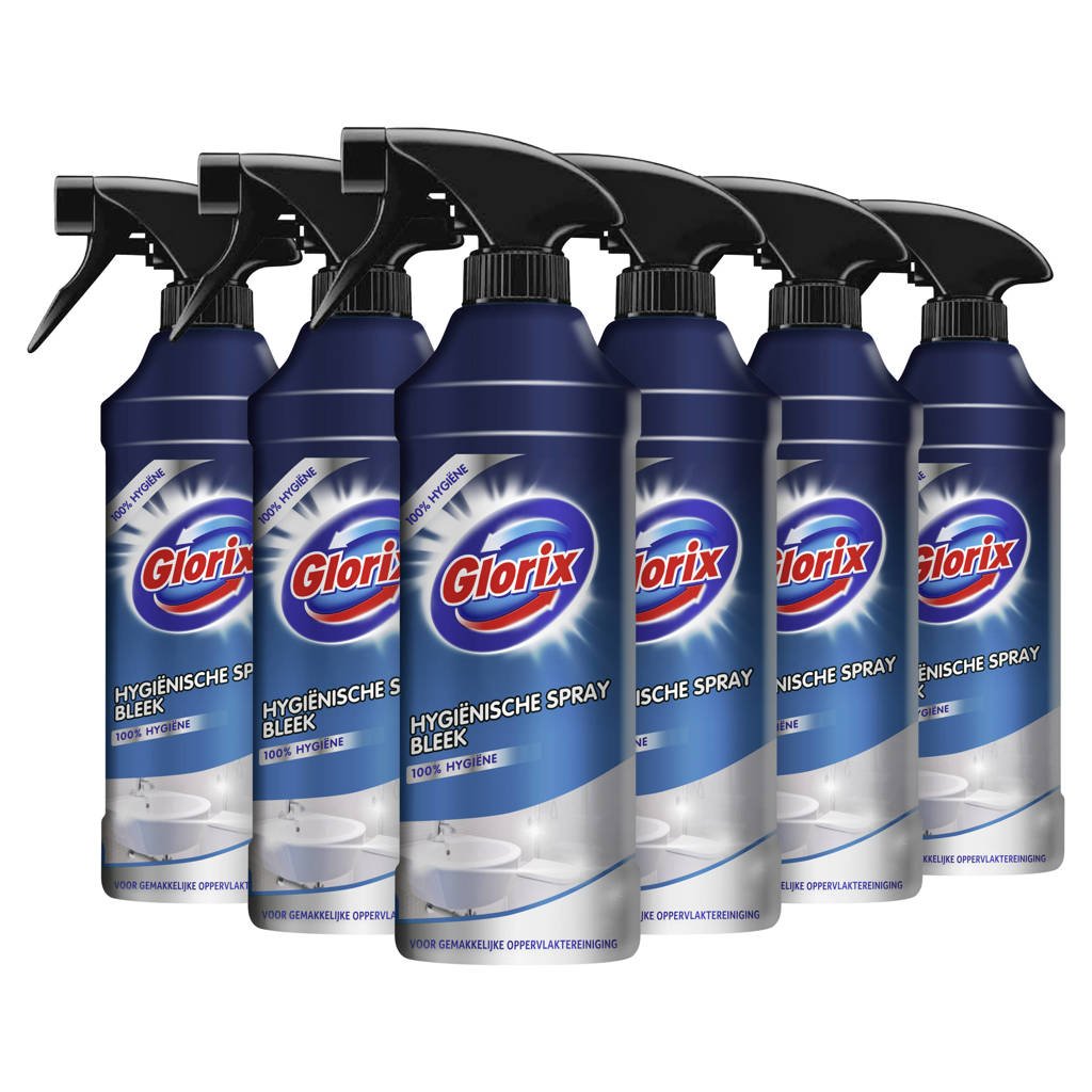 Glorix Hygiënische Bleek reinigingspray - 6 x 500 ml | wehkamp