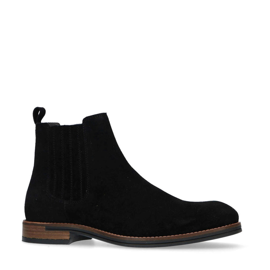 Manfield suède chelsea boots zwart | wehkamp