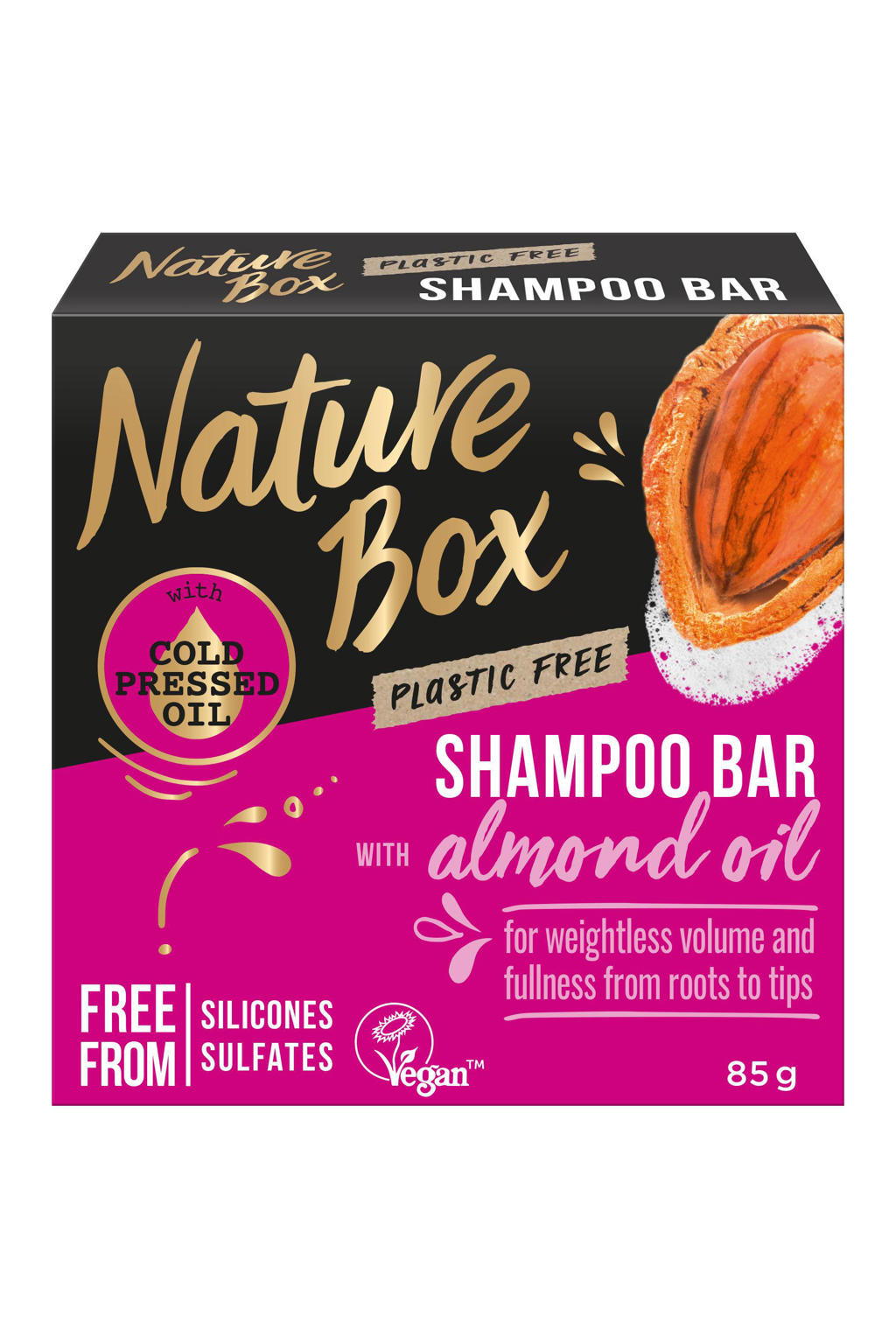 Nature Box Almond volume shampoo bar - 85 gr | wehkamp