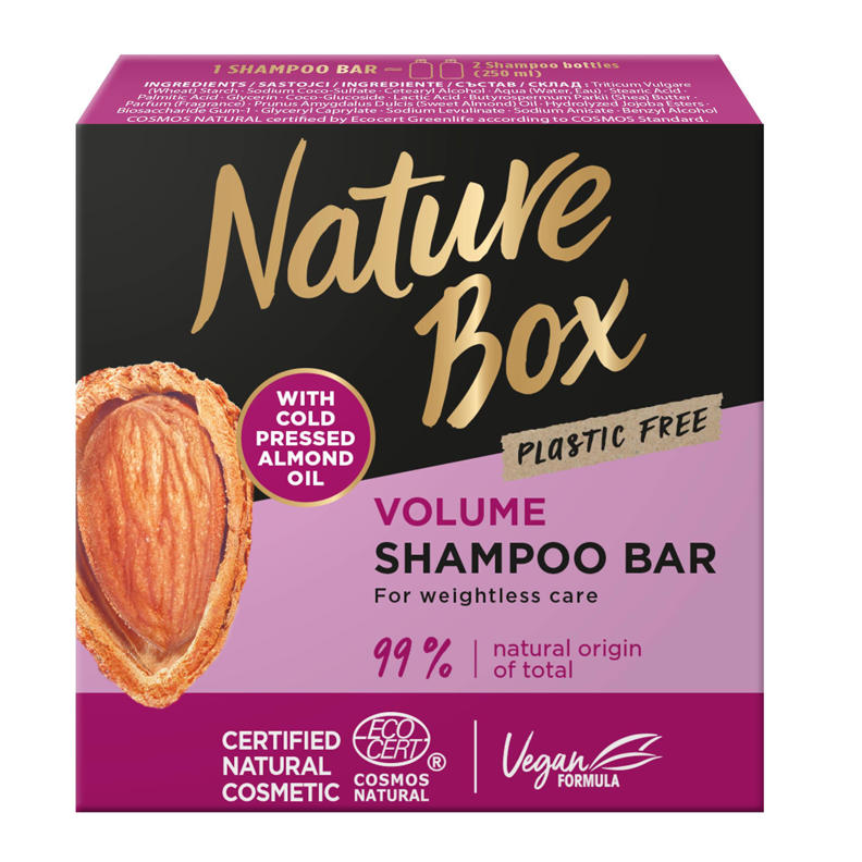Nature Box Almond volume shampoo bar - 85 gr | wehkamp
