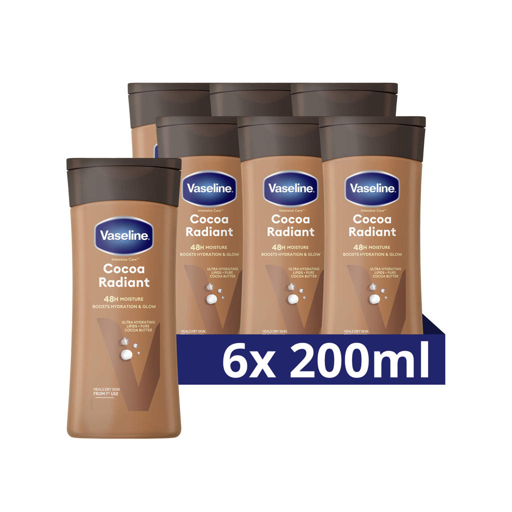 Vaseline Intensive Care Cocoa Radiant bodylotion - 6 x 200 ml | wehkamp