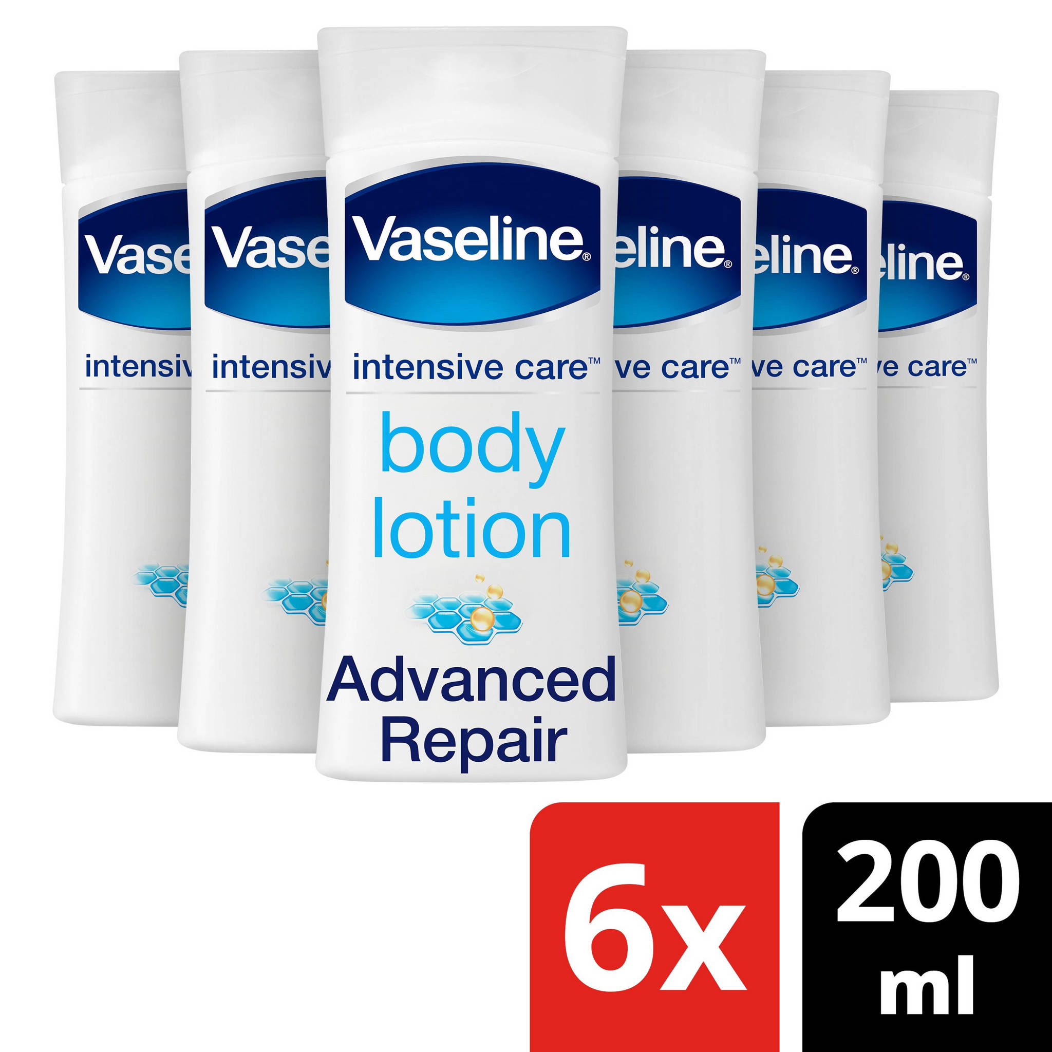 Vaseline Advanced Repair body lotion - 6 x 200 ml | wehkamp