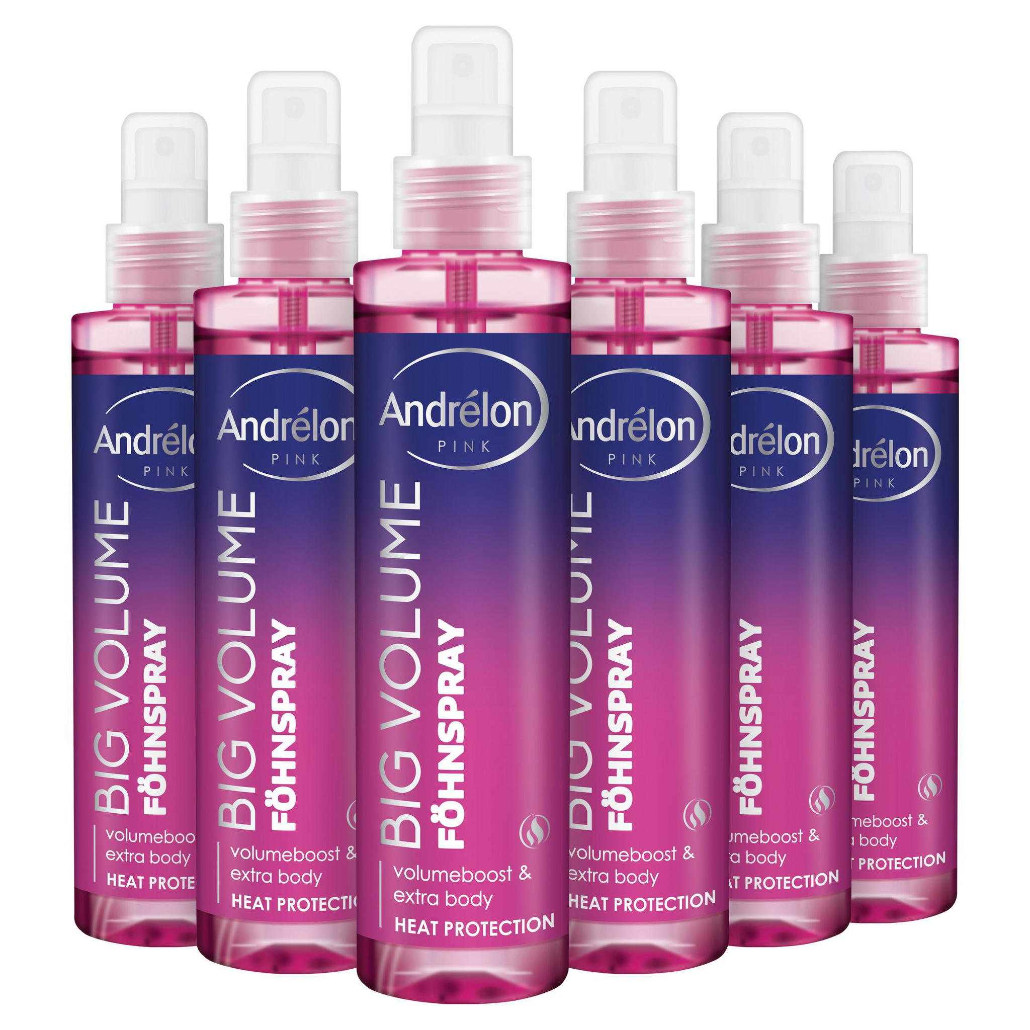 Andrélon Pink collection Big Volume föhnspray - 6 x 200 ml | wehkamp