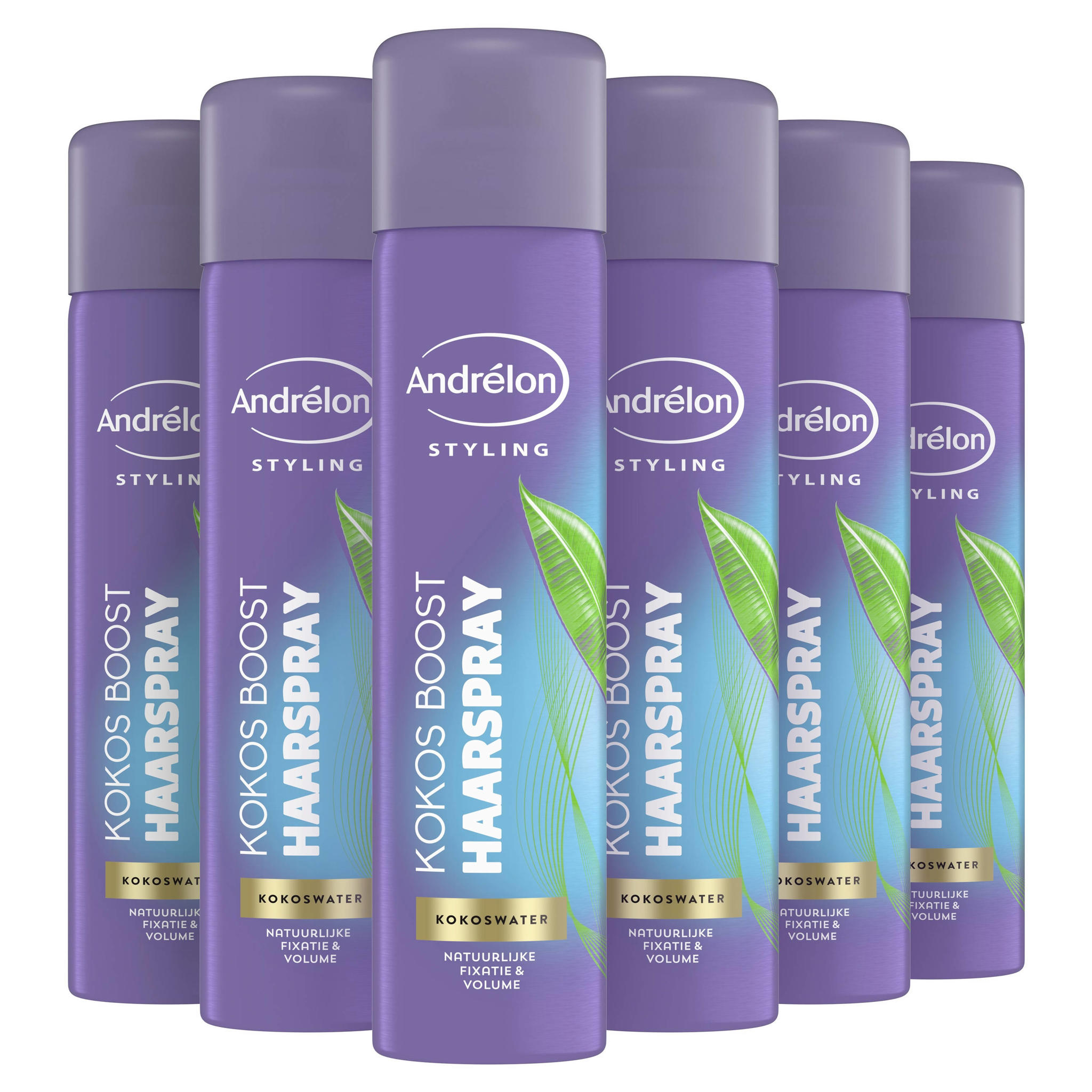 Andrélon Styling Kokosboost haarspray - 6 x 250 ml | wehkamp