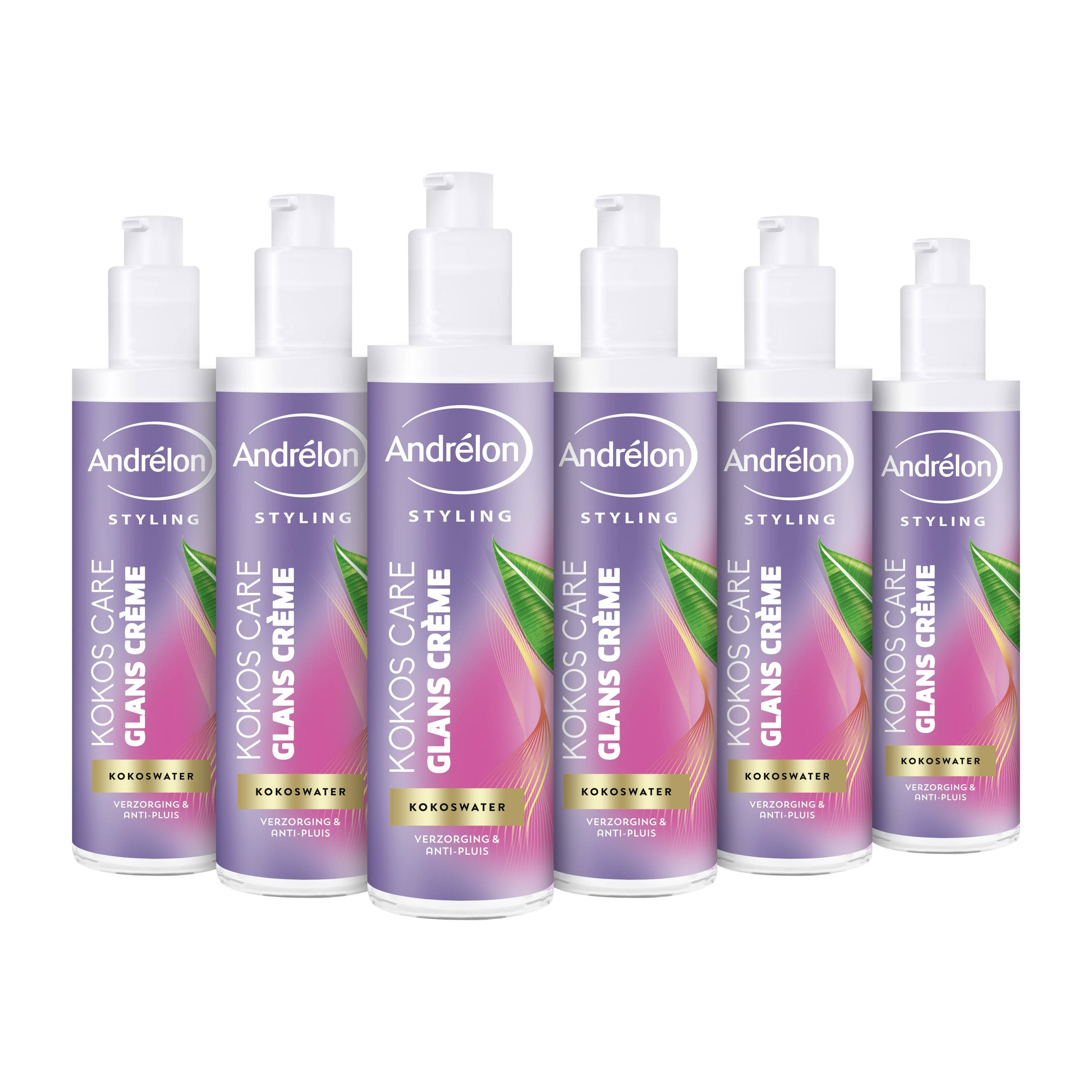 Andrelon Styling Kokos Care Glans haarcrème - 6 x 200 ml | wehkamp