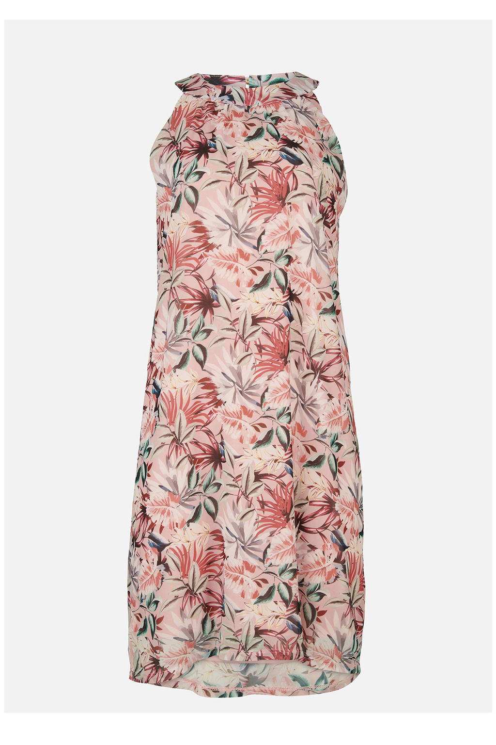 LOLALIZA gebloemde halter jurk roze | wehkamp
