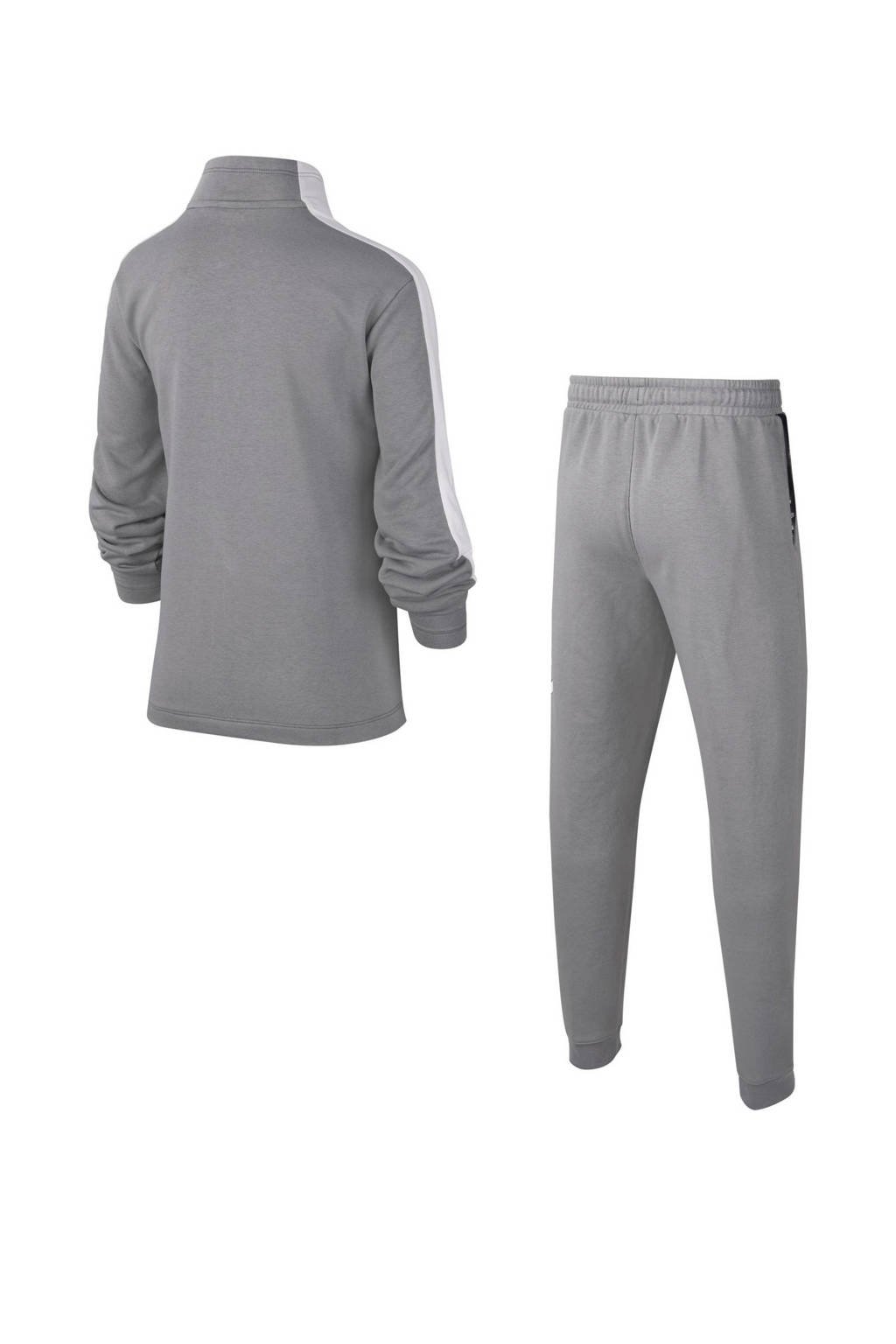 Nike trainingspak grijs/wit | wehkamp
