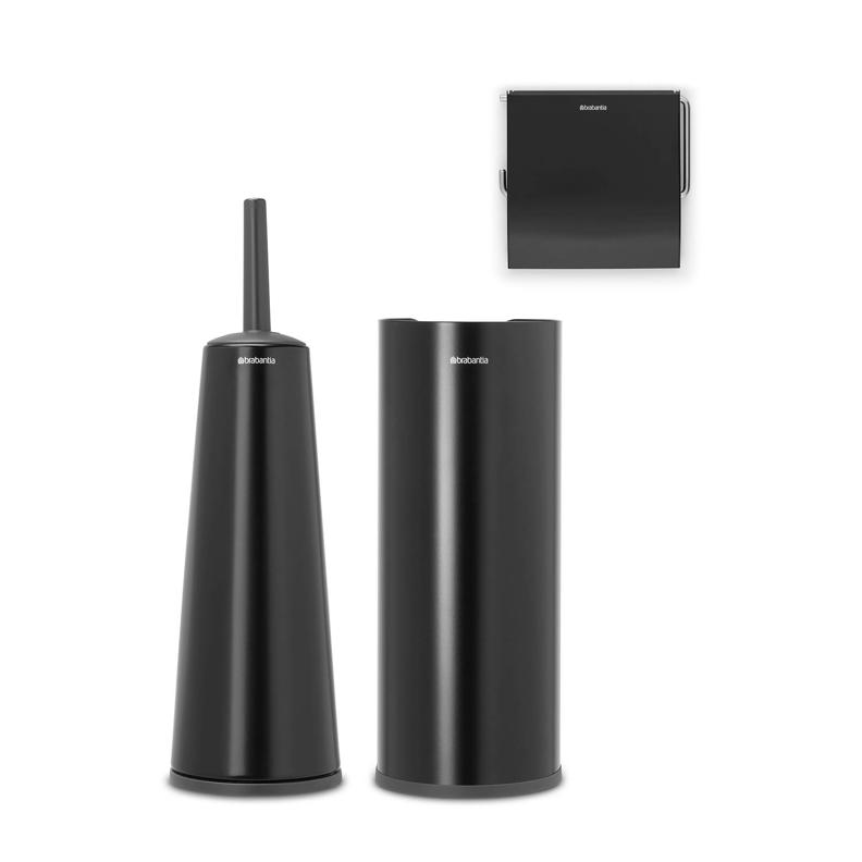 Brabantia ReNew Toiletaccessoires - 3-delig - Matt Black | wehkamp