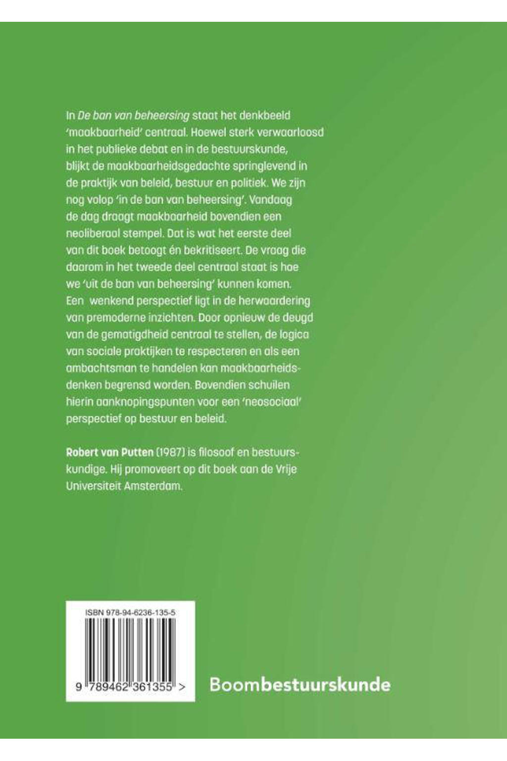 Robert van Putten De ban van beheersing | wehkamp