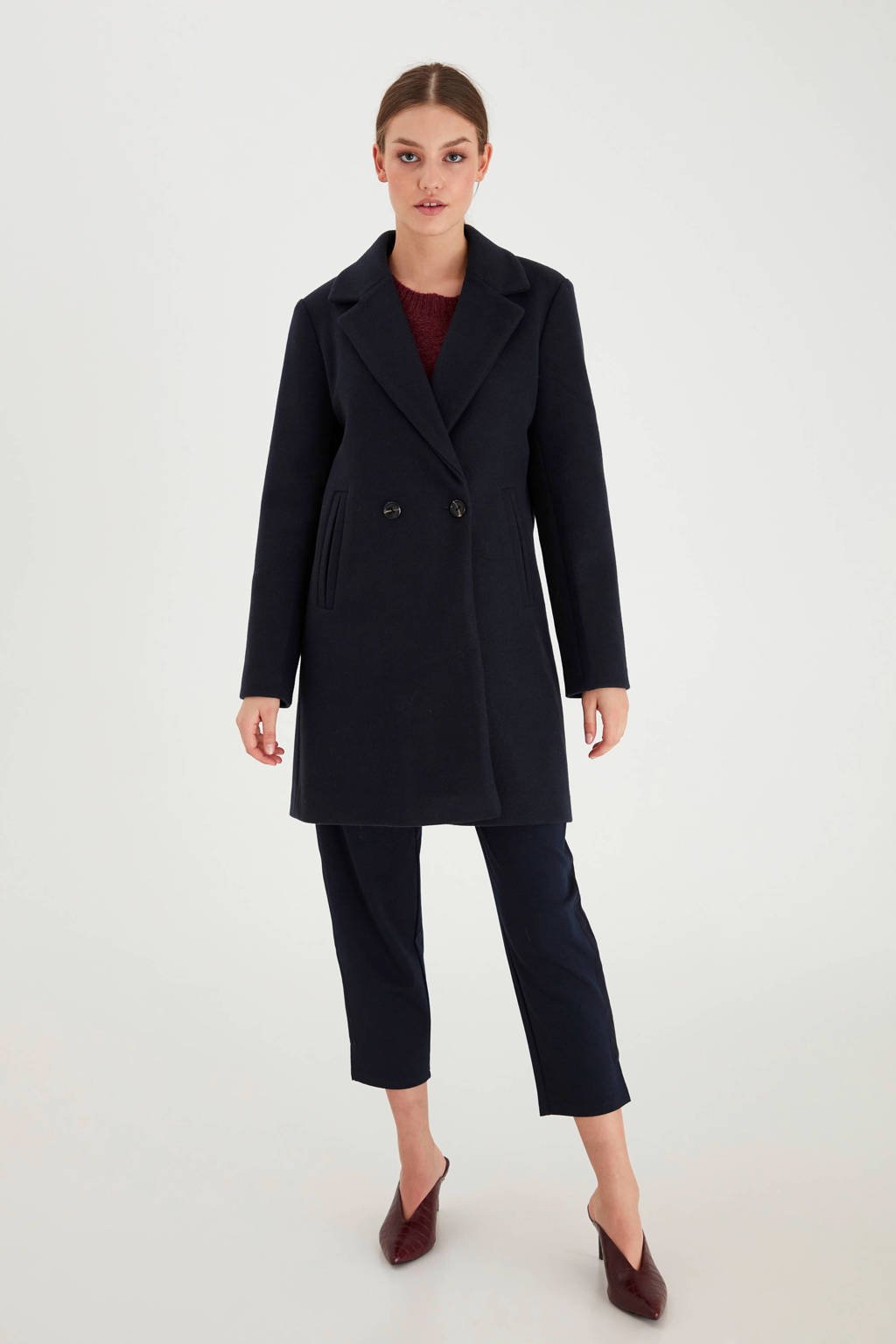 ICHI coat IHJANNET JA 194008 black | wehkamp