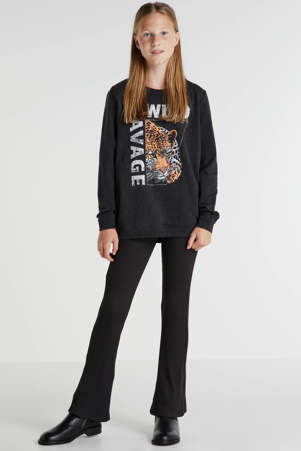 Zigga flared broek zwart kopen? | Morgen in huis | wehkamp