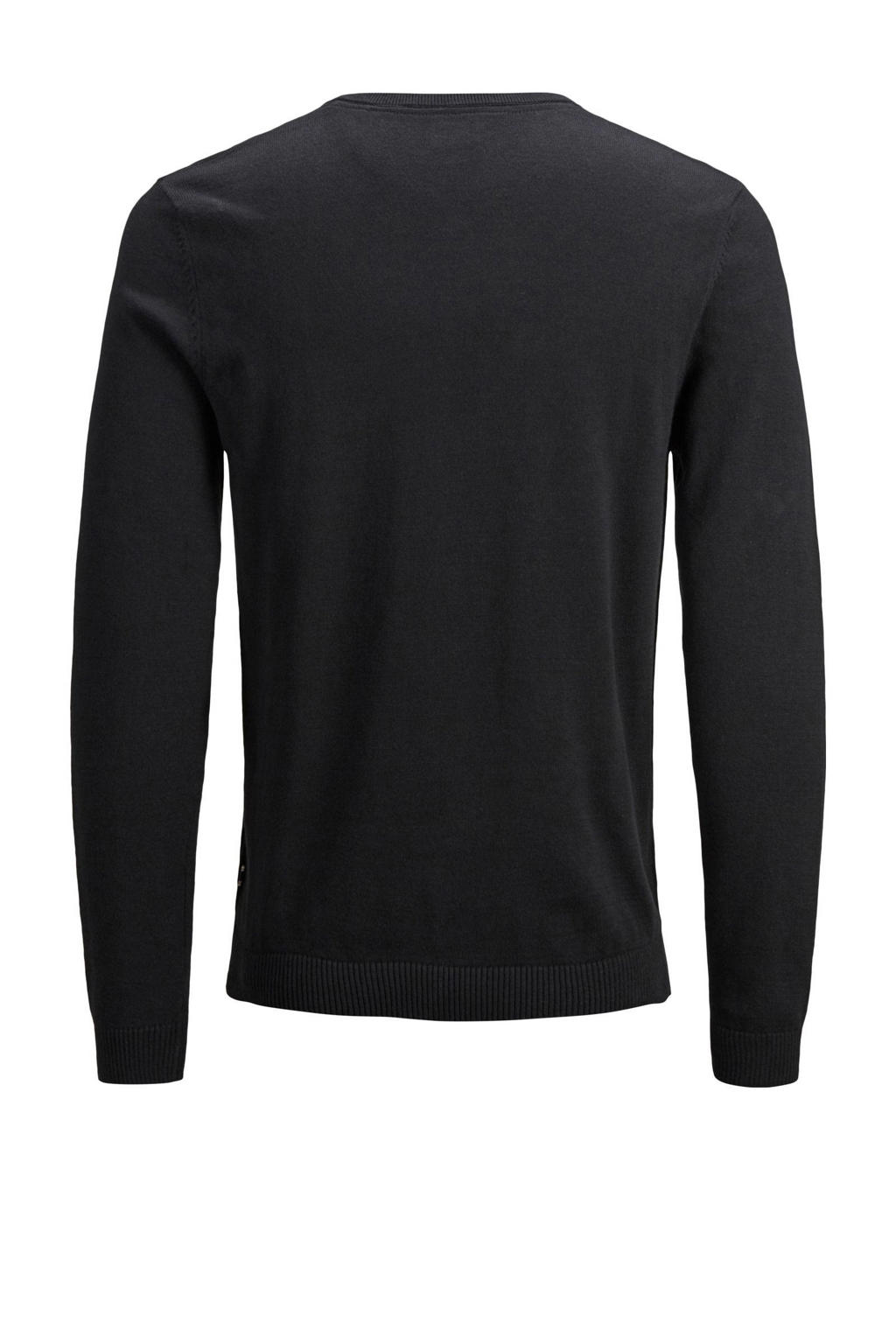 JACK & JONES ESSENTIALS trui JJEBASIC zwart | wehkamp