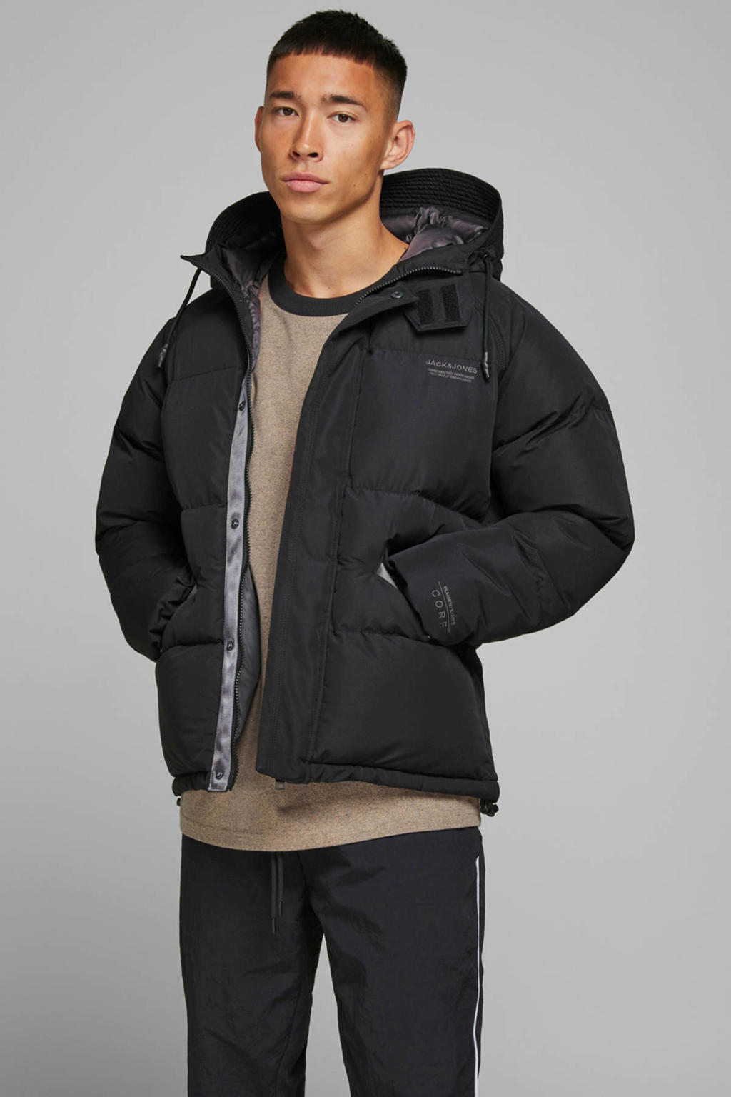 JACK & JONES CORE winterjas zwart | wehkamp