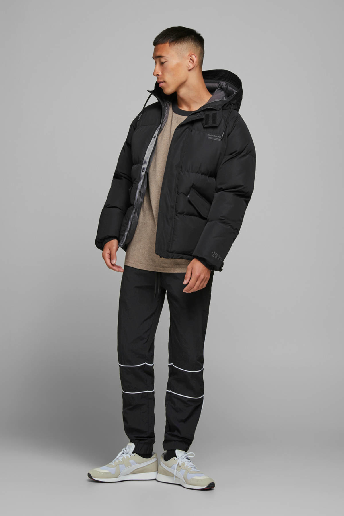JACK & JONES CORE winterjas zwart | wehkamp