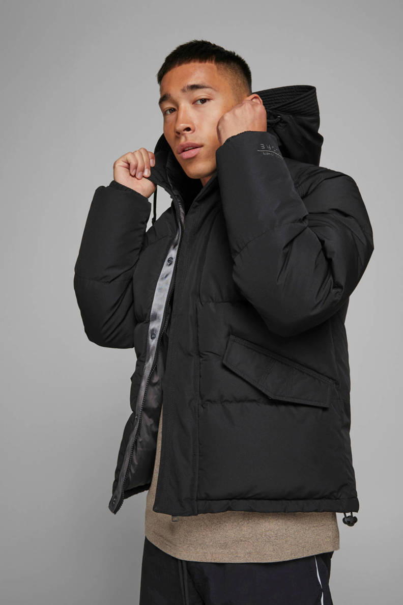 JACK & JONES CORE winterjas zwart | wehkamp
